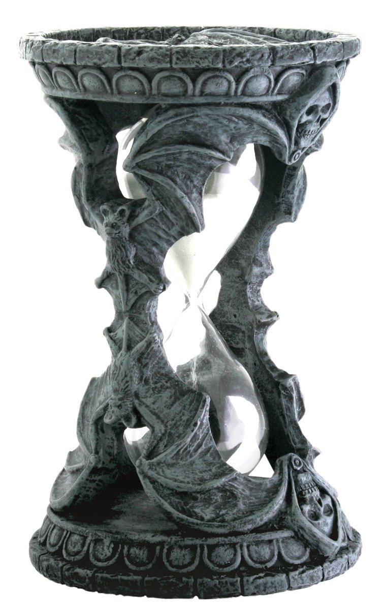 Amazon.com: Gothic Halloween Skull Bat Sand Timer Decoration Figurine ...