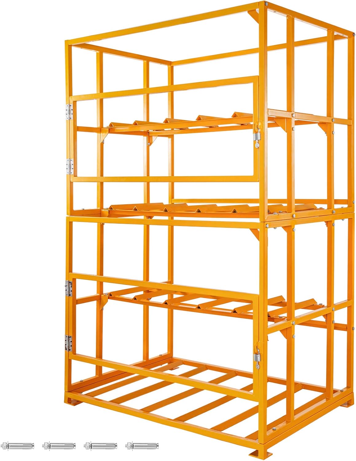 Amazon.com: VEVOR Cylinder Storage Cabinet for Twelve 50lbs Cylinders ...