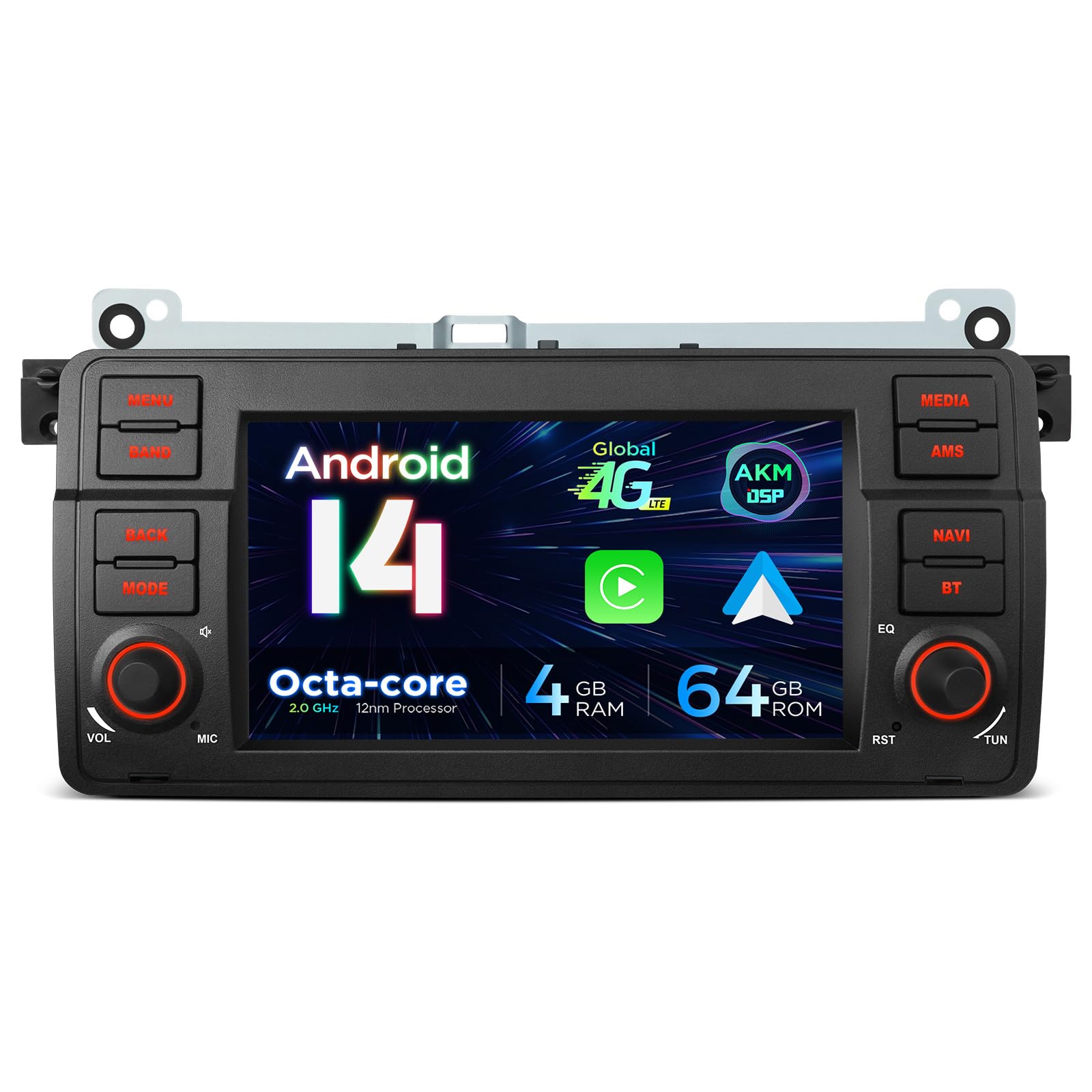 XTRONS 7 Zoll IPS Android 14 Autoradio Car Stereo Multimedia Player ...