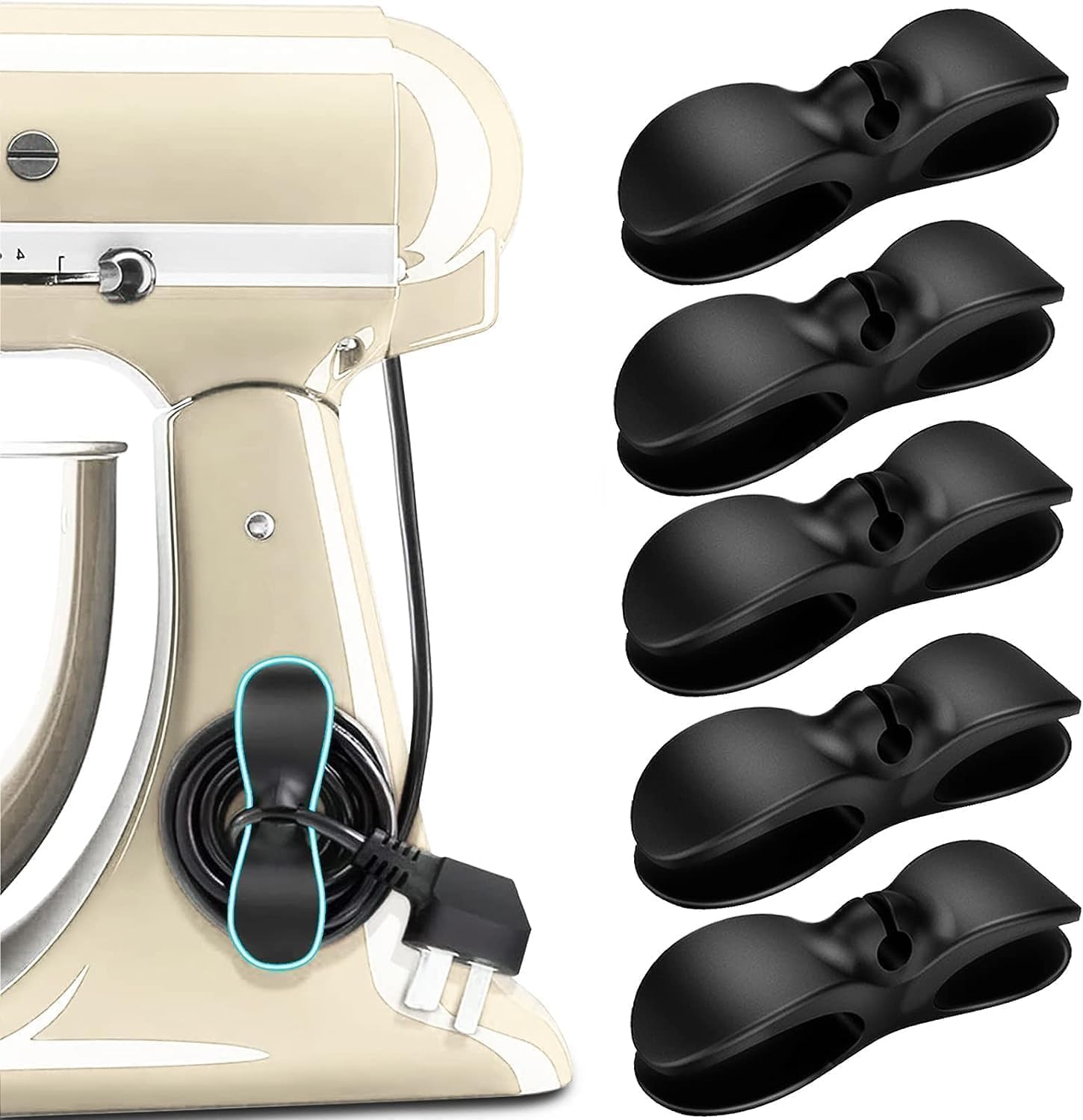 Amazon.com: IFLYTEL Cord Organizer for Kitchen Appliances, 5 Black ...