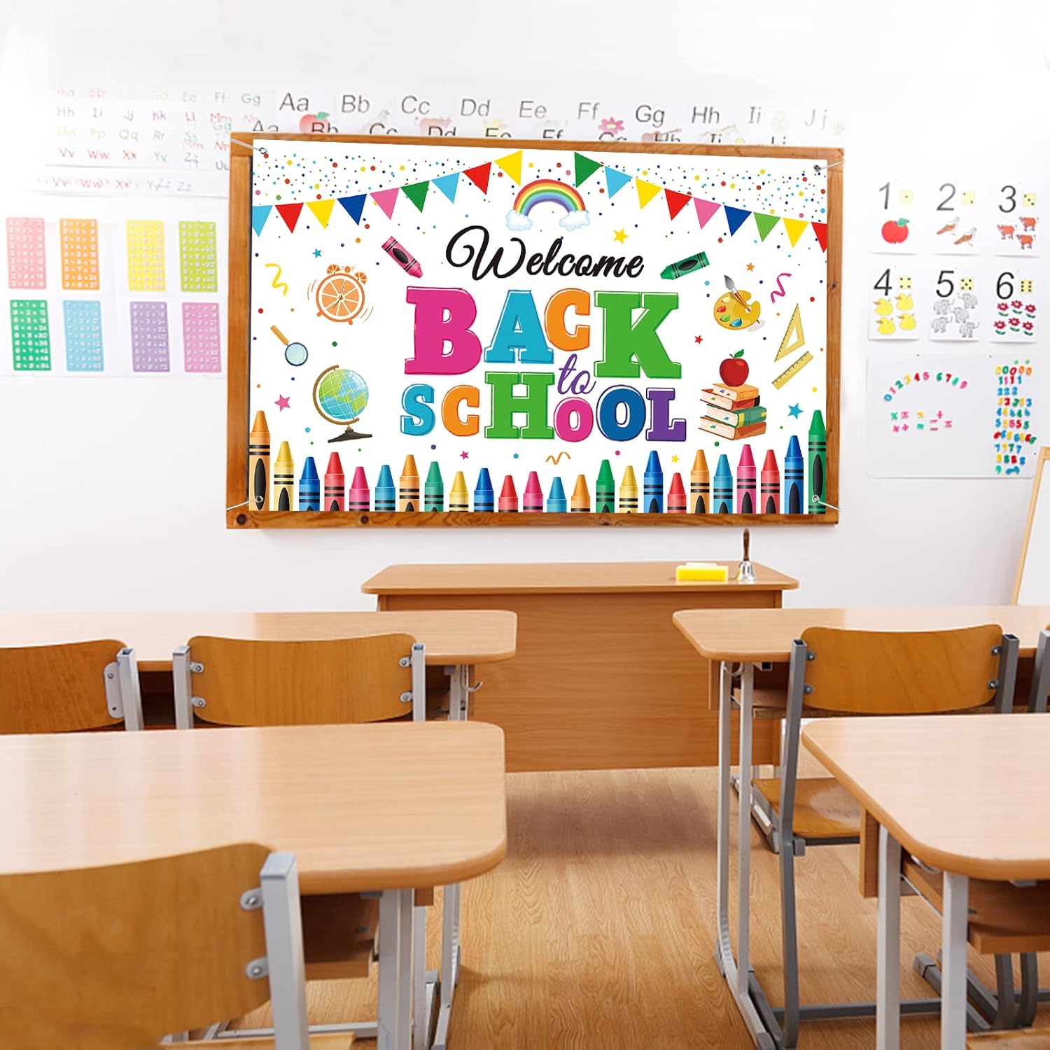 Buy Welcome Back to School Banner Set - Extra Large 72x44 Inch Backdrop ...
