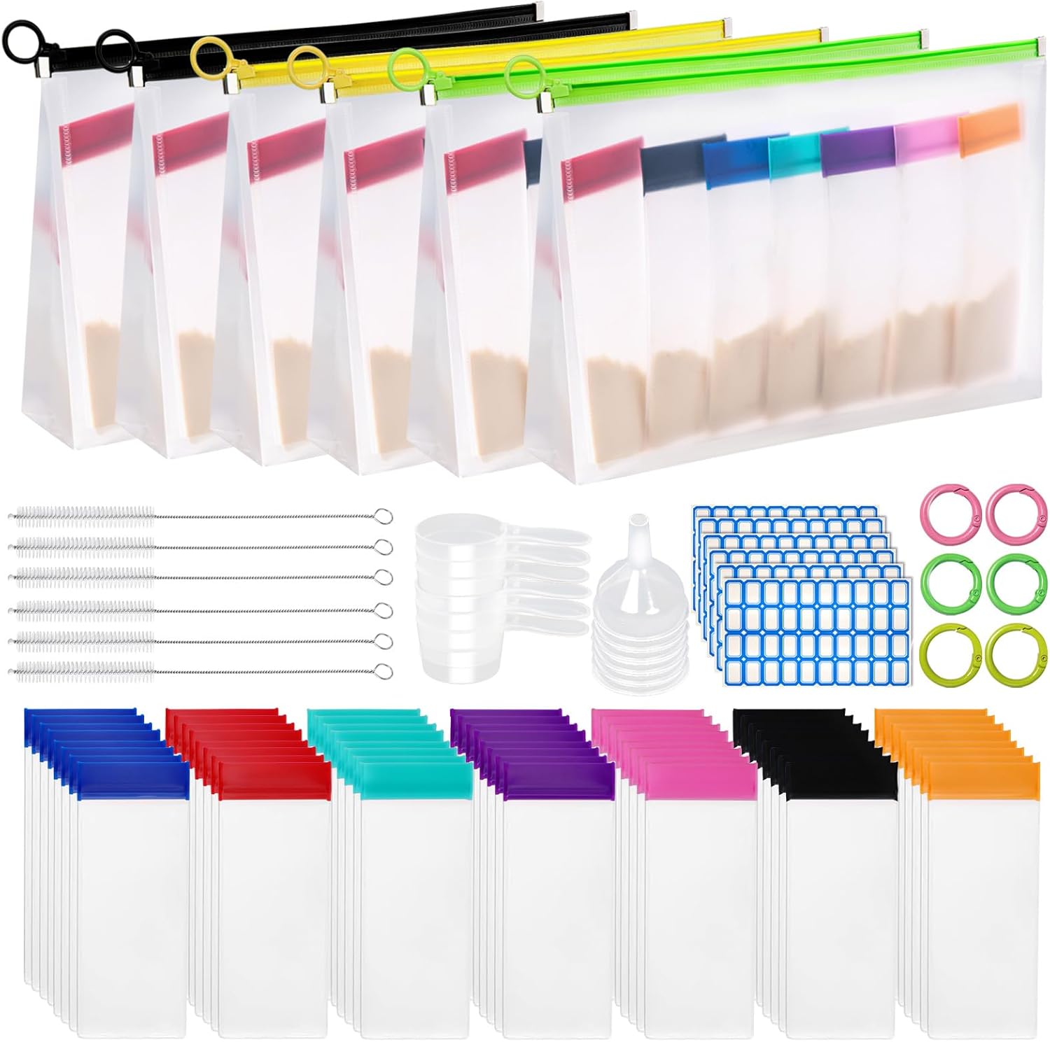 Amazon.com: meiqidi 92 Pcs Travel Protein Powder Containers, Reusable ...