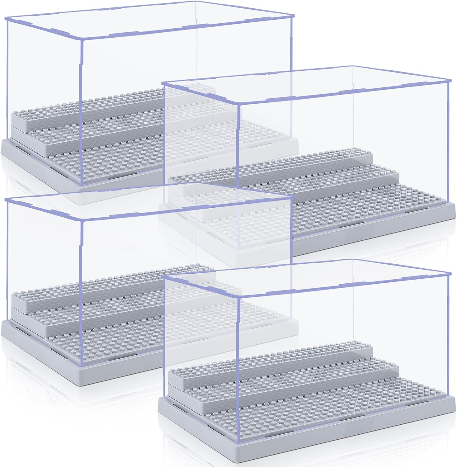 Amazon.com: 4 Pack Display Case for Minifigure Action Figures Blocks ...