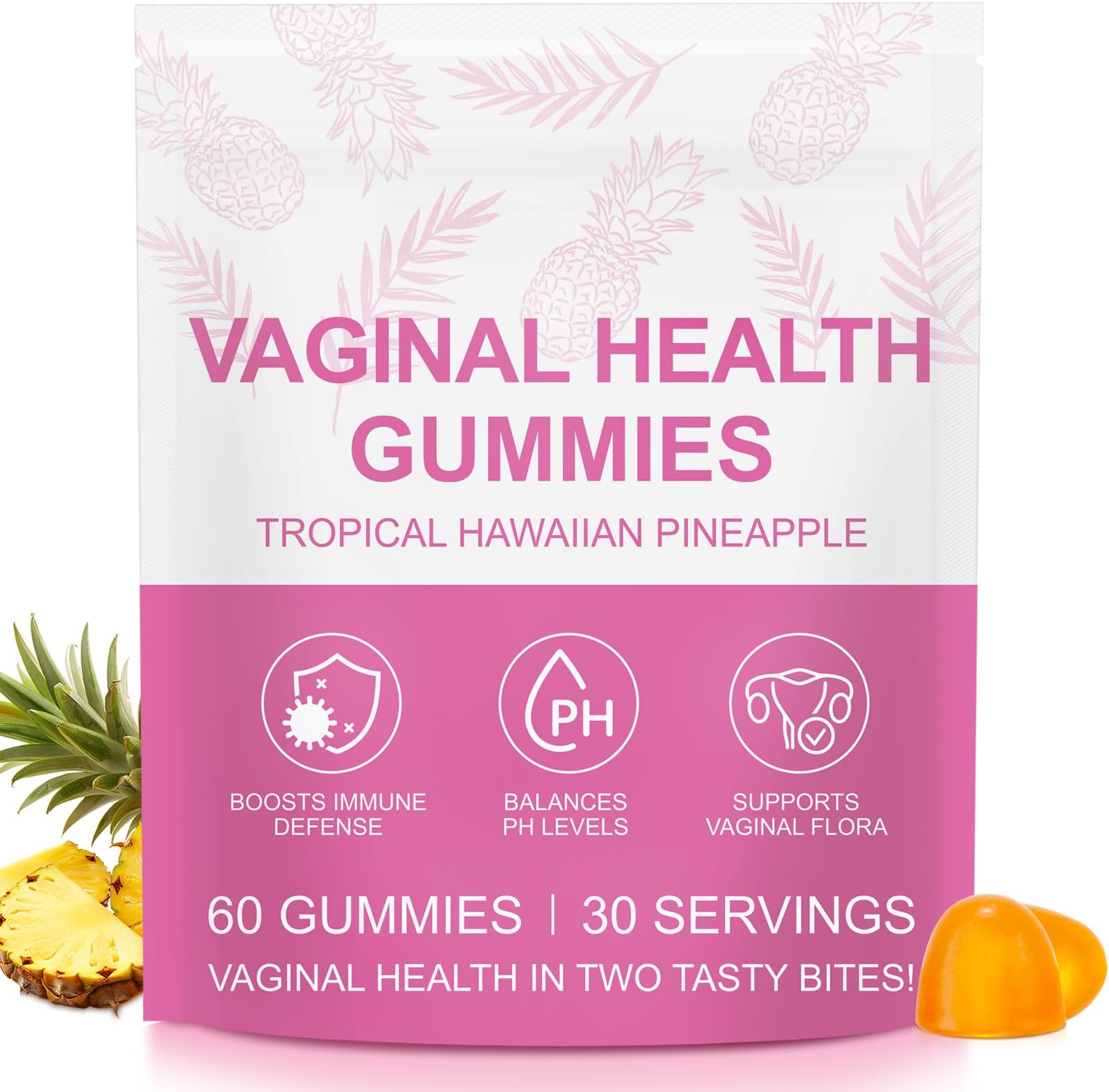 Amazon.com: Premium Feminine Balance Gummies, Pineapple Gummies for ...
