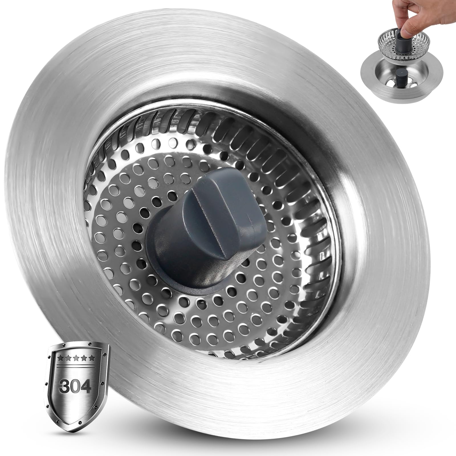 Kitchen Organizers And Storage All Metal Kitchen Sink Strainer With ...