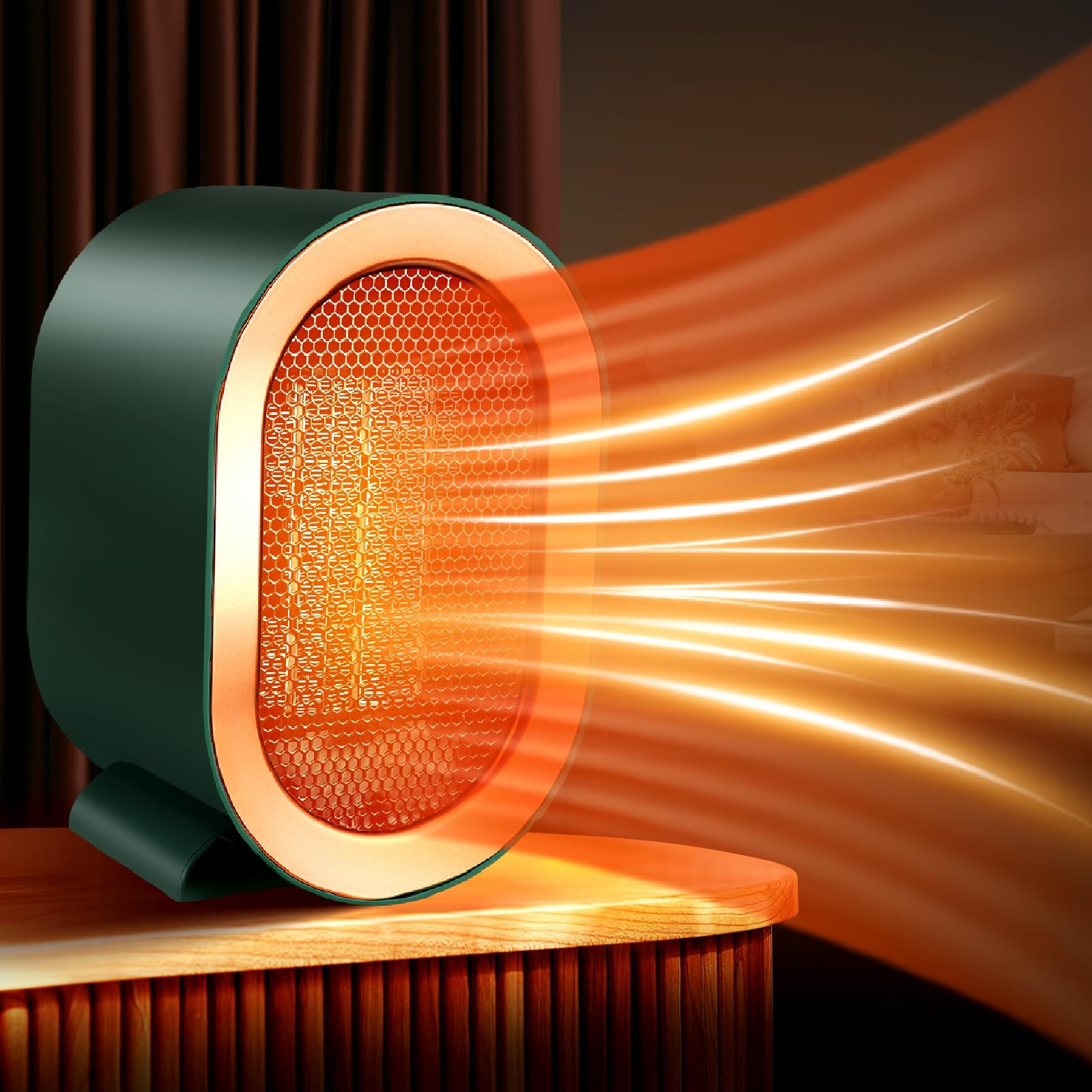 Aisuo Electric Heater 1200W Space Heater with 2 Heating Modes Small ...