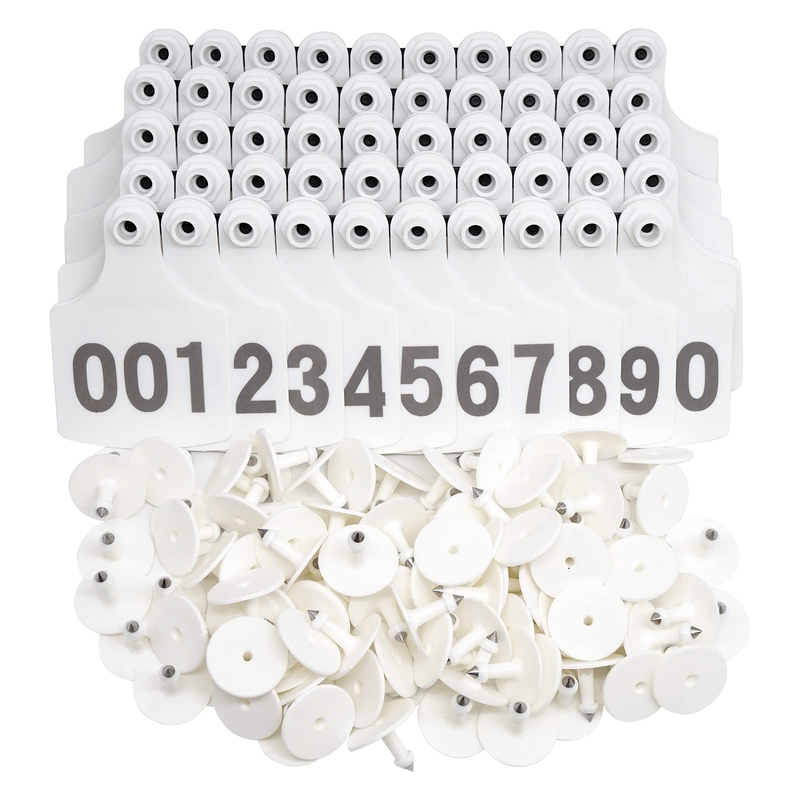 Snapklik.com : Cattle Ear Tags,100PCS Numbered Plastic Livestock Ear ...