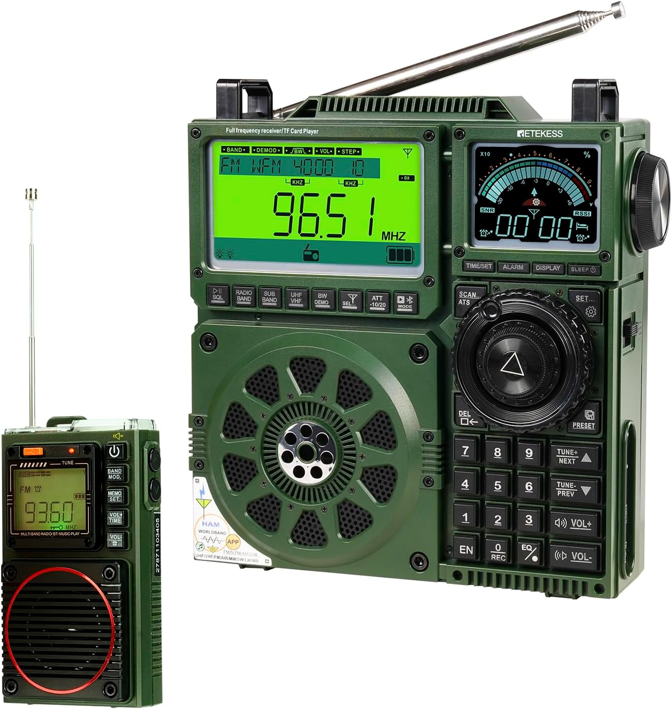 Amazon.com: Retekess TR113 Shortwave Radios Receiver, AM FM LW WB VHF ...
