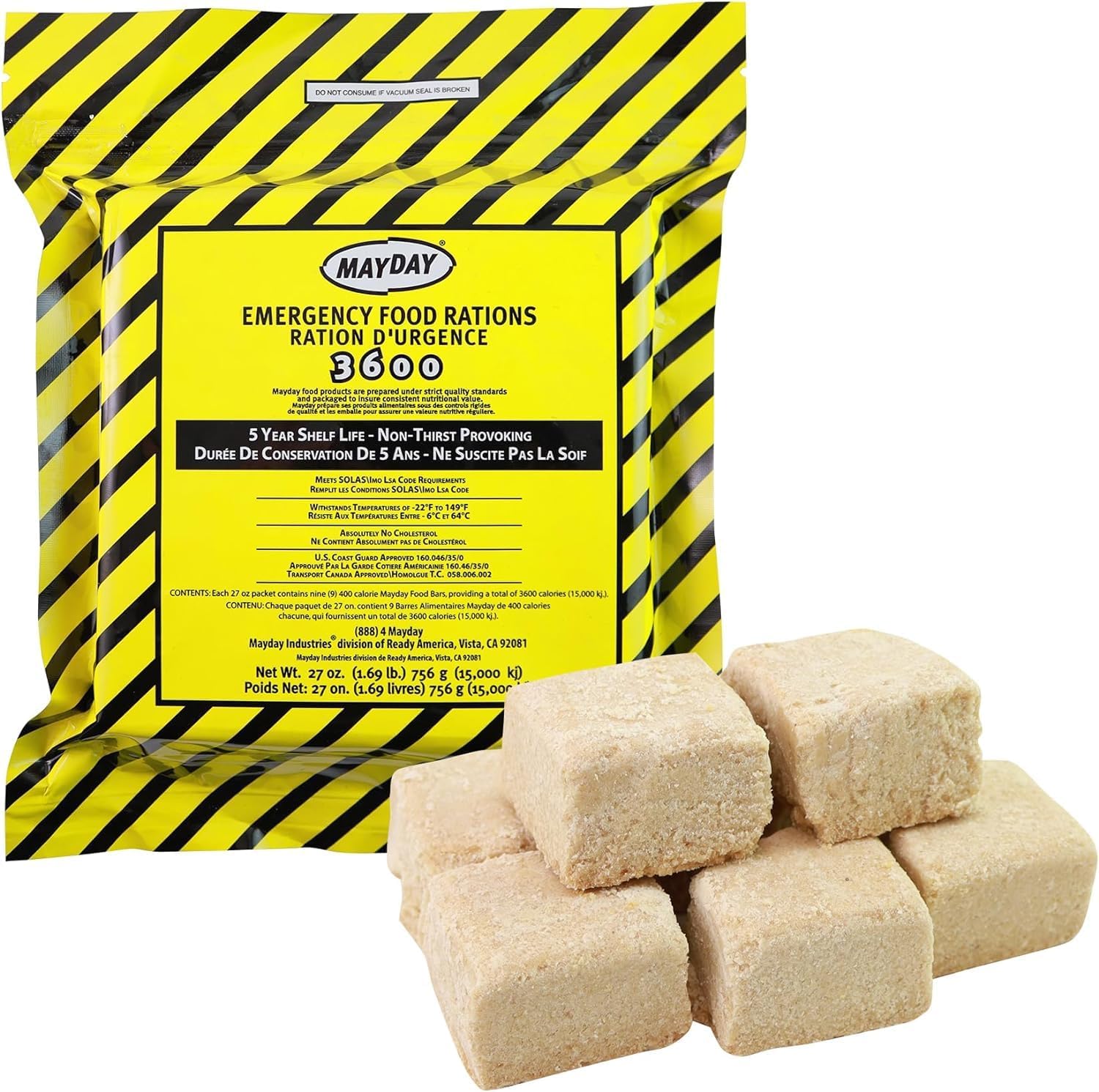 Amazon.com: Datrex Emergency Survival 2400 Calorie Food Ration Bars ...