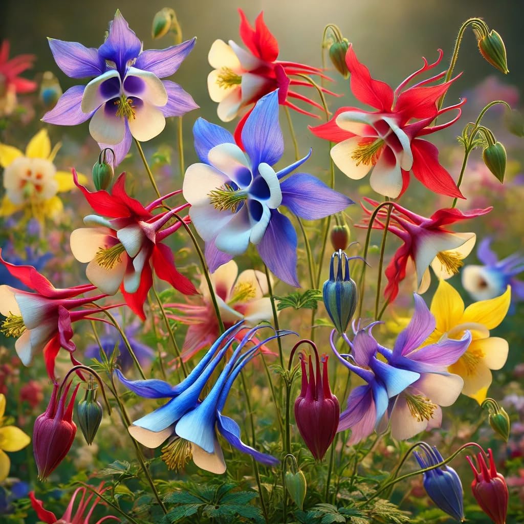 Amazon.com : Columbine McKana Mix Seeds – Aquilegia Caerulea ...