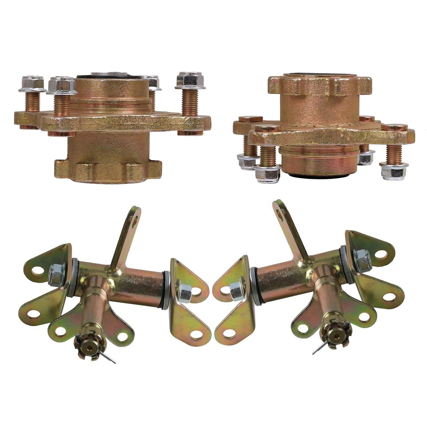 Go Kart Wheels 1SET 4 Stud Steering Strut Knuckle Spindles With 108mm ...