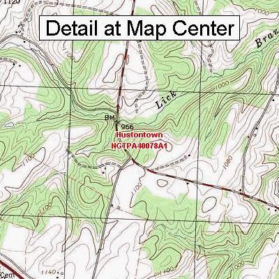 Amazon.com : USGS Topographic Quadrangle Map - Hustontown, Pennsylvania ...