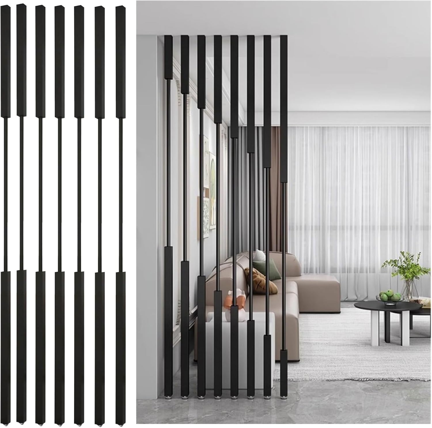 Amazon.com - 7 Pcs Standing Wall Partition Column, Home Hotel Office ...