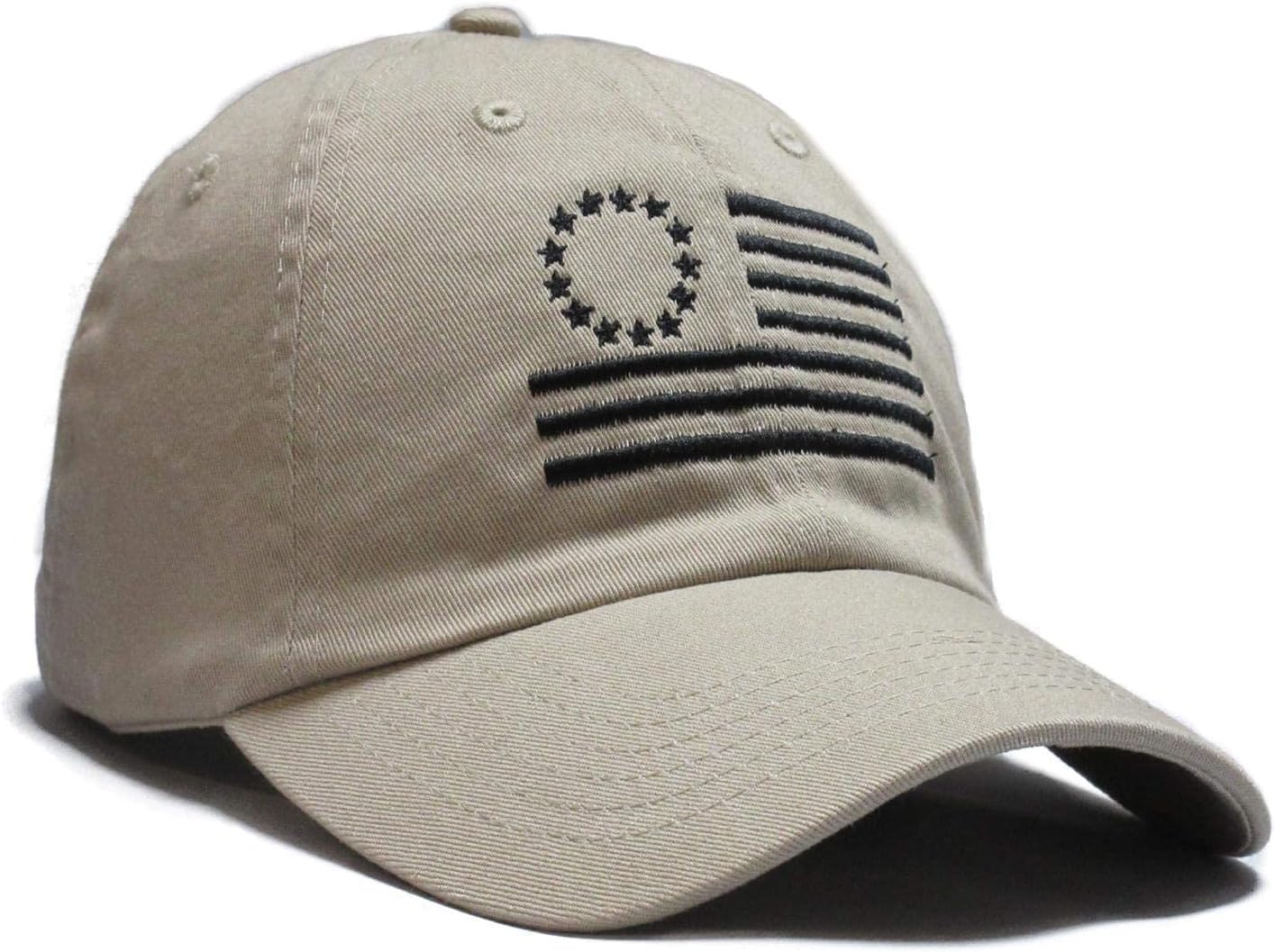 Betsy Ross US Flag 13 Colonies 2A Hat Khaki Cap Adjustable Embroidered ...