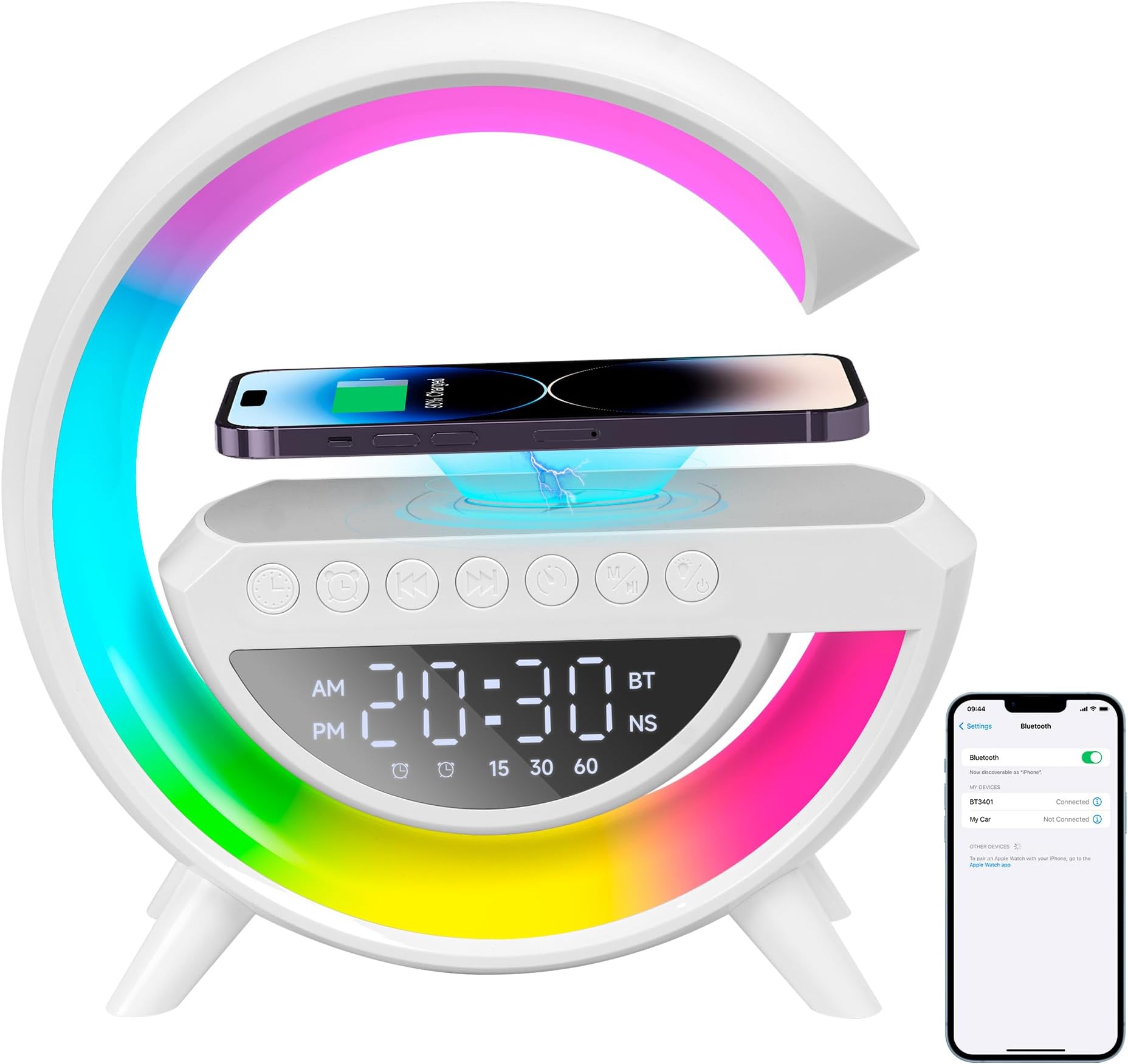 Uaste G Shaped Lamp Phone Charger - Wireless Charger Lamp - G-Shaped ...