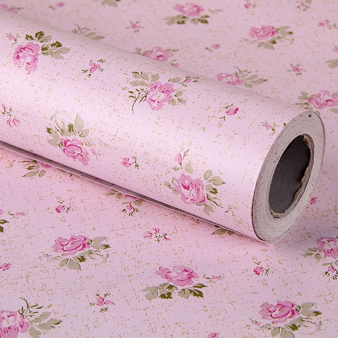 Amazon.com - Self Adhesive Pink Floral Contact Paper Shelf Liner Peel ...