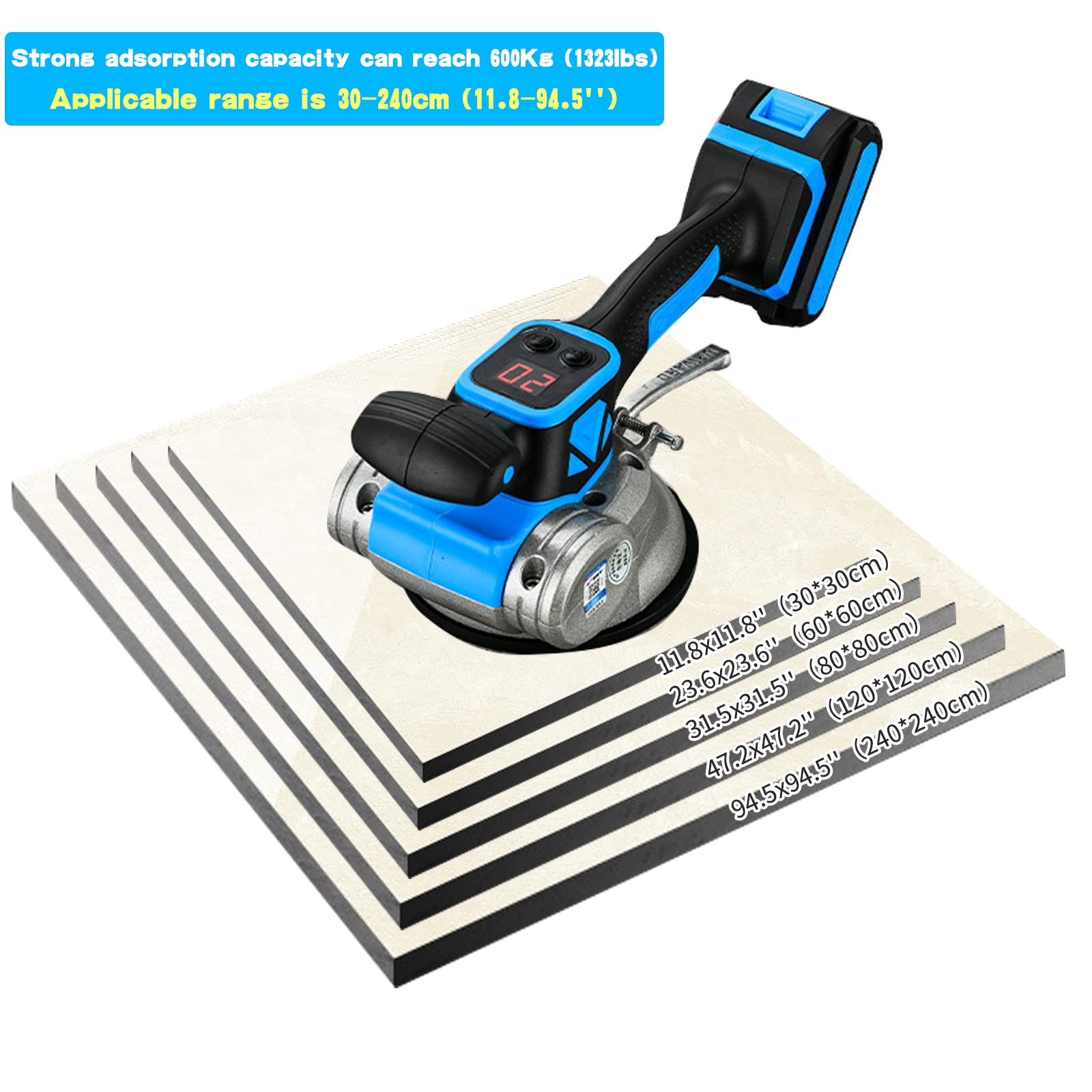 Suction Cup Vibration Tool ONEVAN 6-Speed Tile Vibration Machine ...