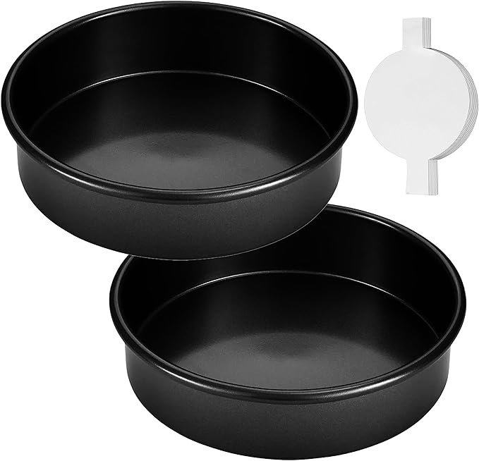 Amazon.com: RFAQK 9-Inch Round Cakes Pan Set of 2 with 40 Pieces ...