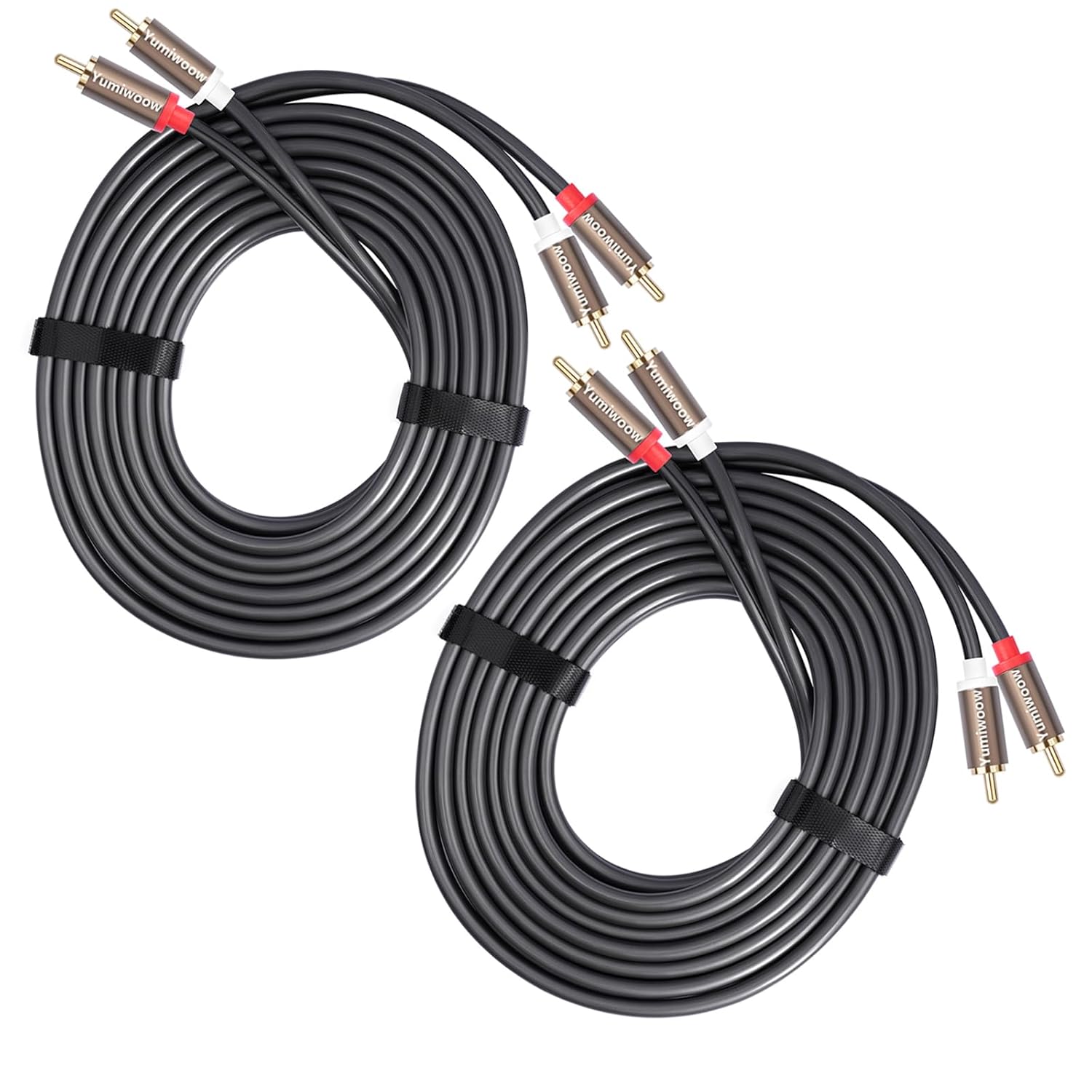 Amazon.com: Yumiwoow 2 Pack RCA Cables [Hi-Fi Sound, PVC Jacket ...