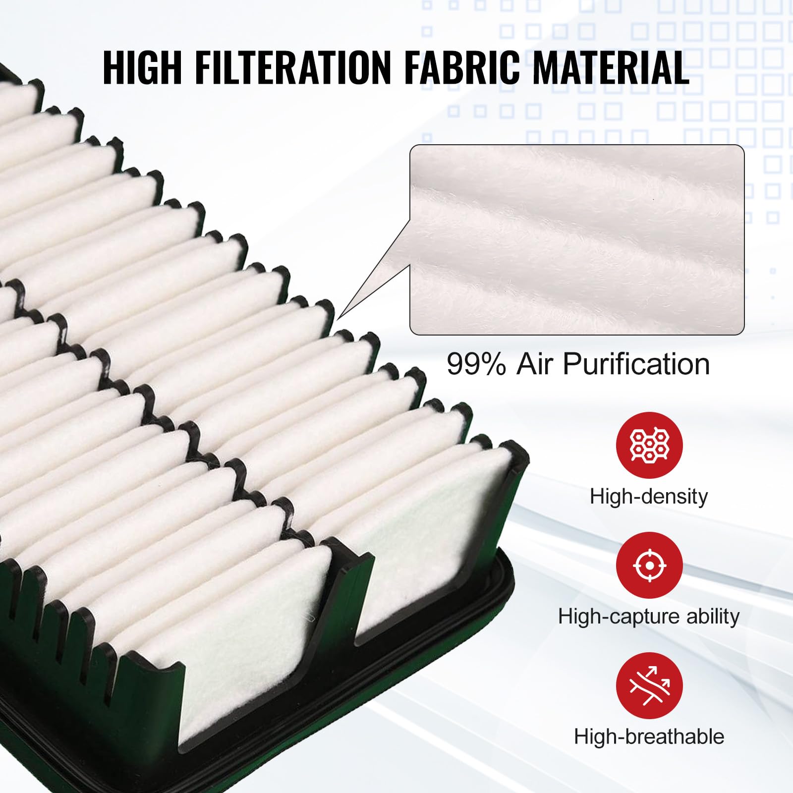 Snapklik.com : 28113-3X000 Engine Air Filter Element Replacement For ...