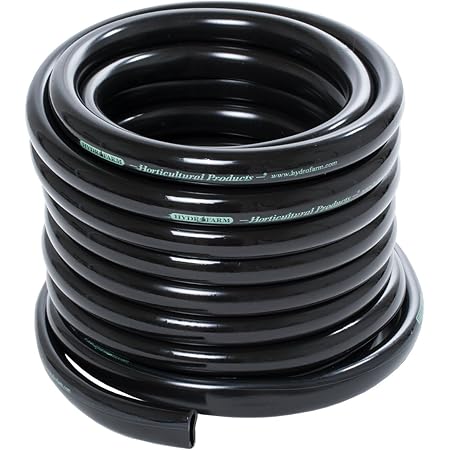 Amazon.com : Hydrofarm HGTB50GF 1/2-Inch Black, 25 Foot Roll Tubing ...