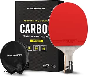 PRO SPIN Ping Pong Paddles - Penhold Grip - Premium Table Tennis ...