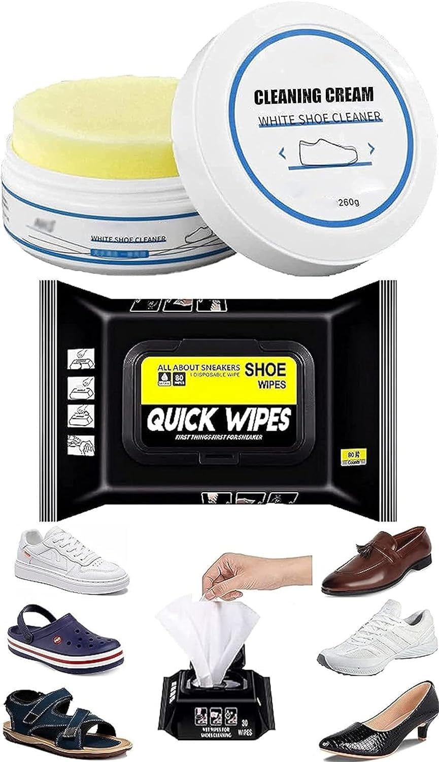 CUBIZ® White Shoe Cleaning Cream 260gm | Natural Sneaker & Shoe Cleaner ...