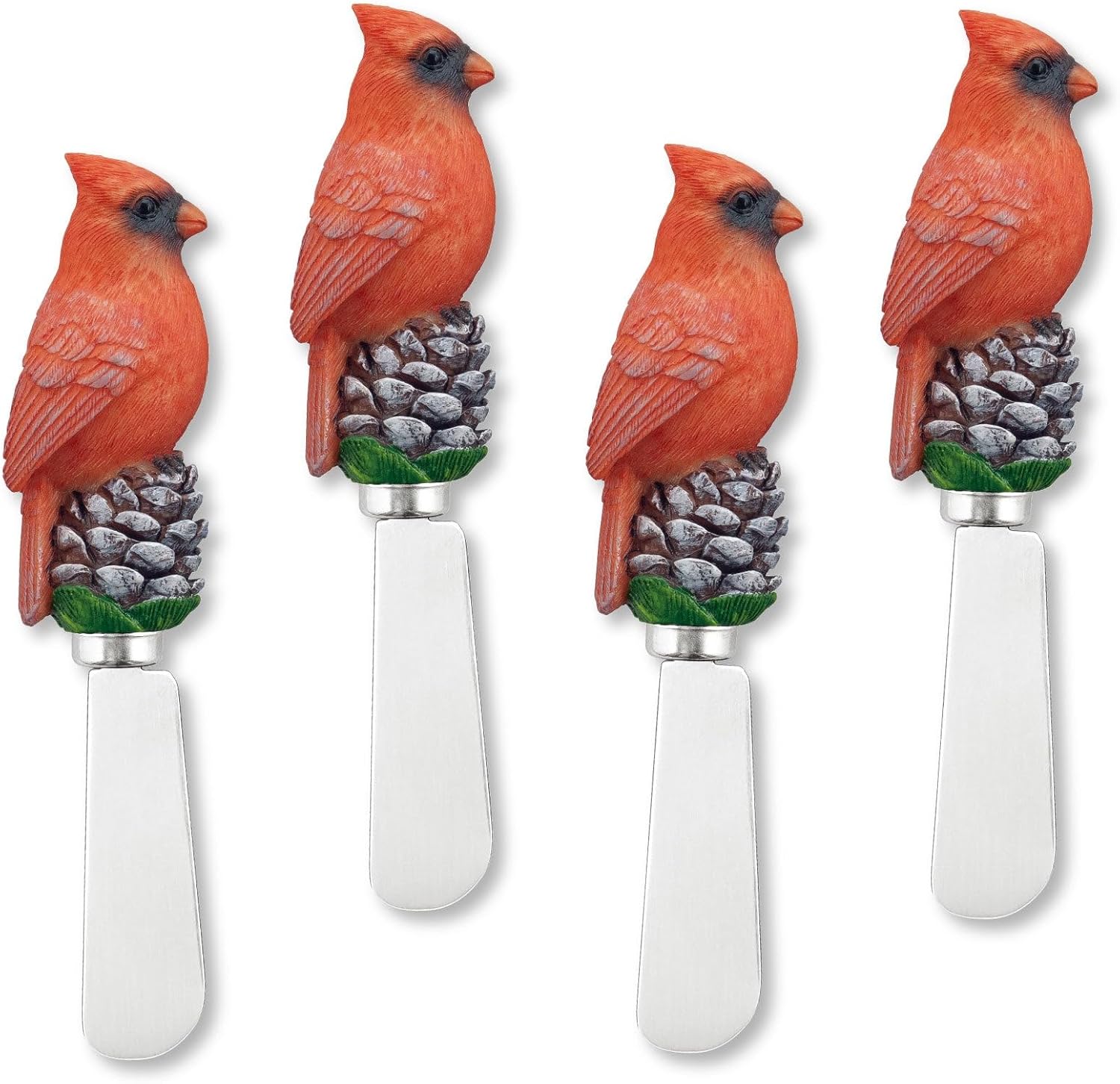 Amazon.com: Supreme Housewares Winter Cardinal Cheese Spreaders, Hand ...