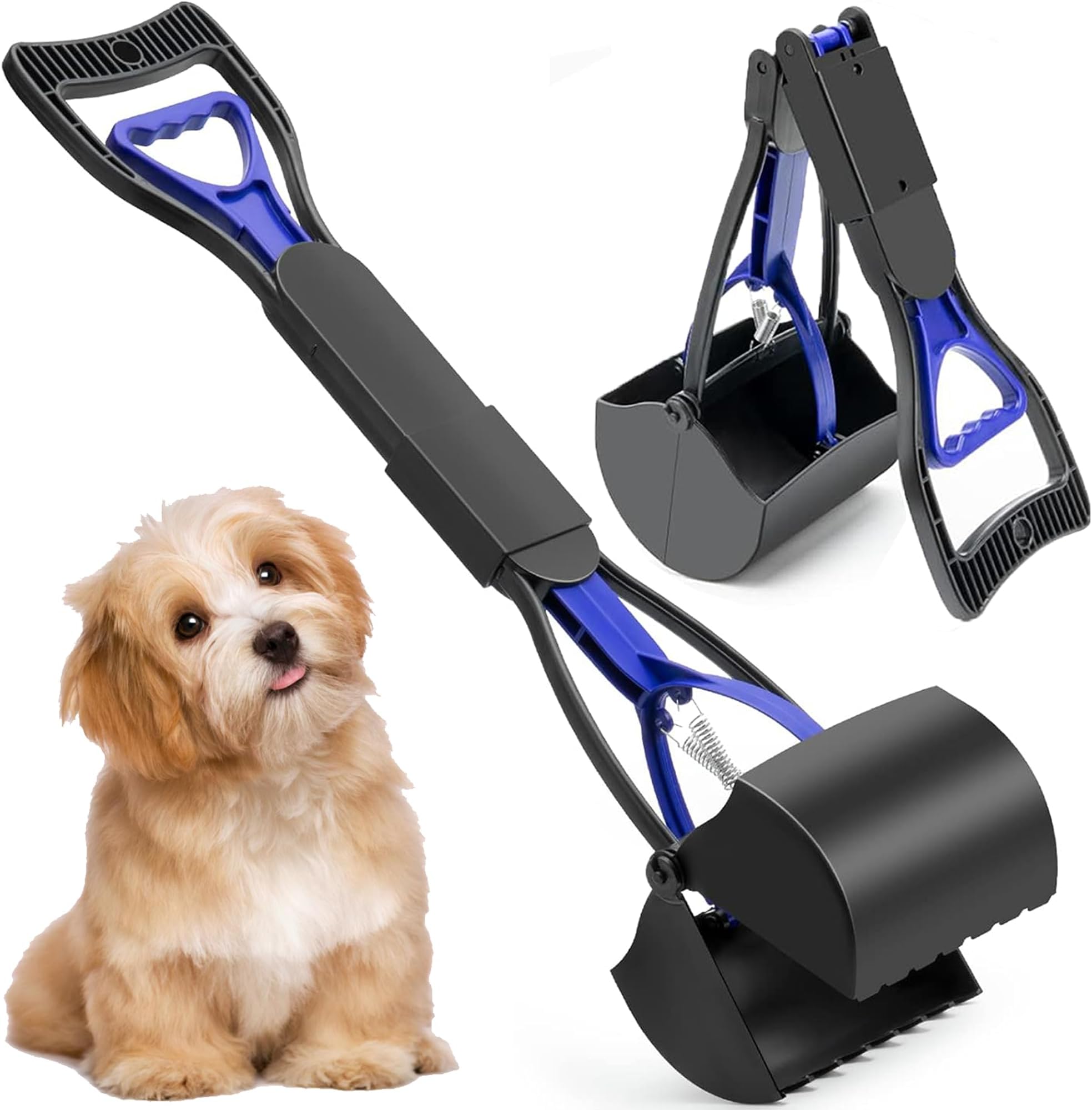 XFLYP Dog Pooper Scooper, 45cm Foldable Portable Pooper Scooper Long ...