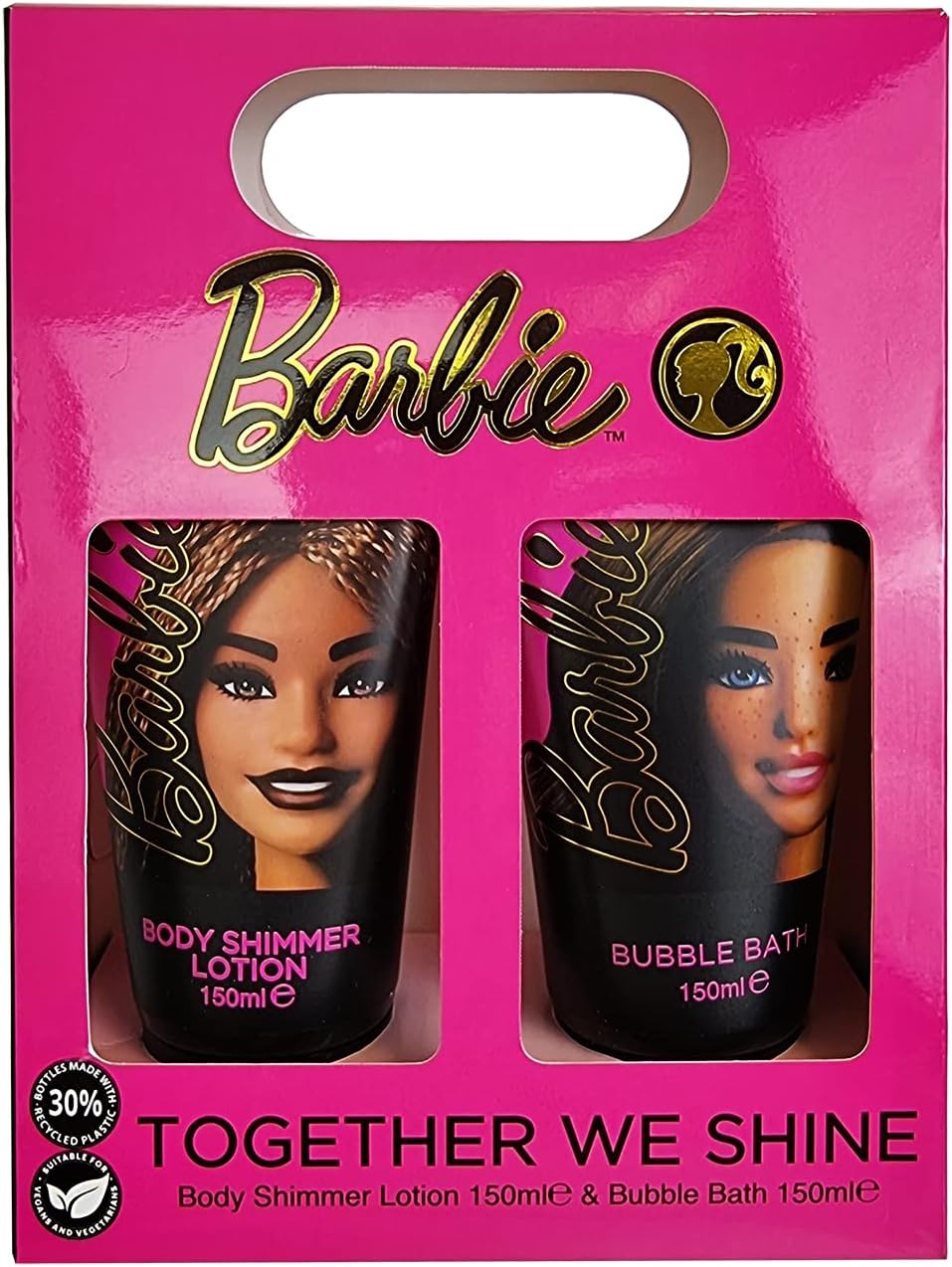 Barbie Together We Shine - Bath & Body Gift Set - Bubble Bath 150ml ...