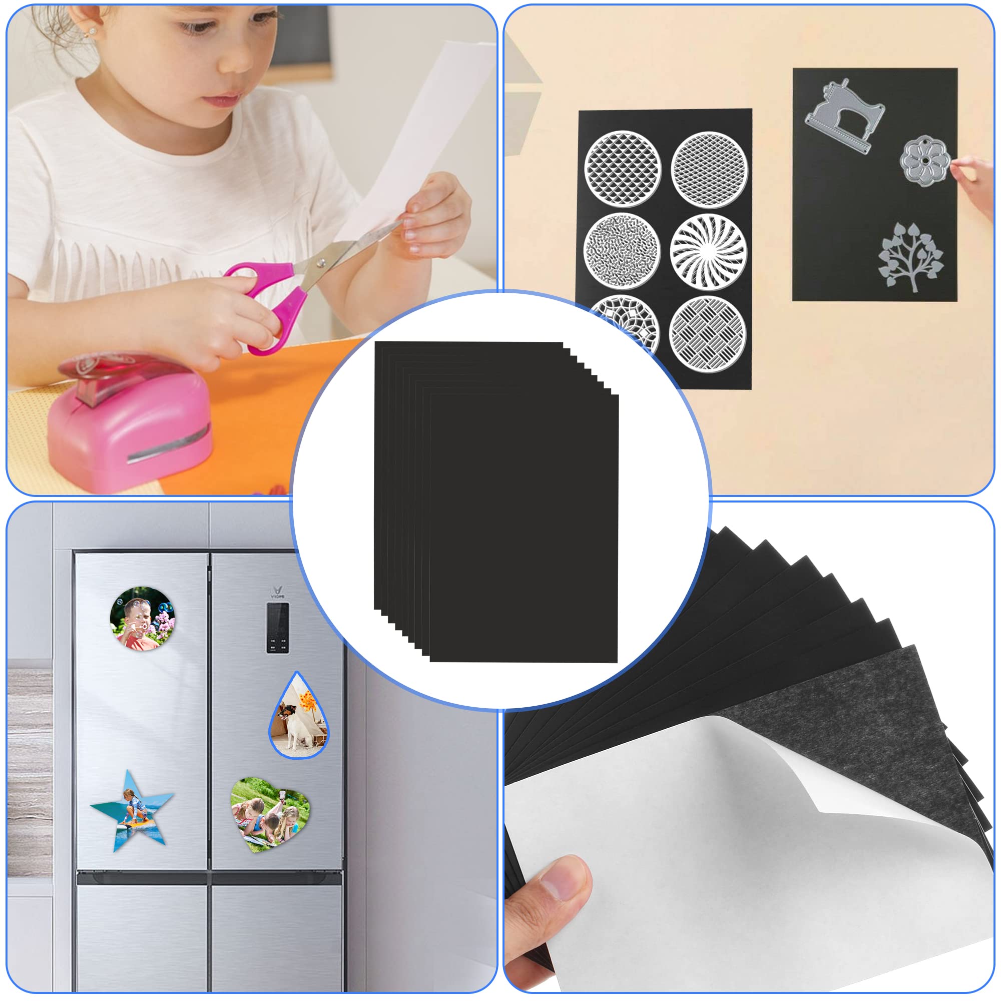Snapklik.com : 9 Pack 4x6Inch Magnetic Adhesive Sheets Cuttable ...