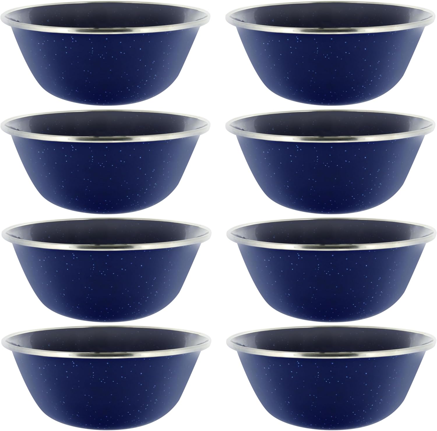 Amazon.com: 6" Enamel Camping Bowl - 8 Pack Metal Camping Bowl with ...