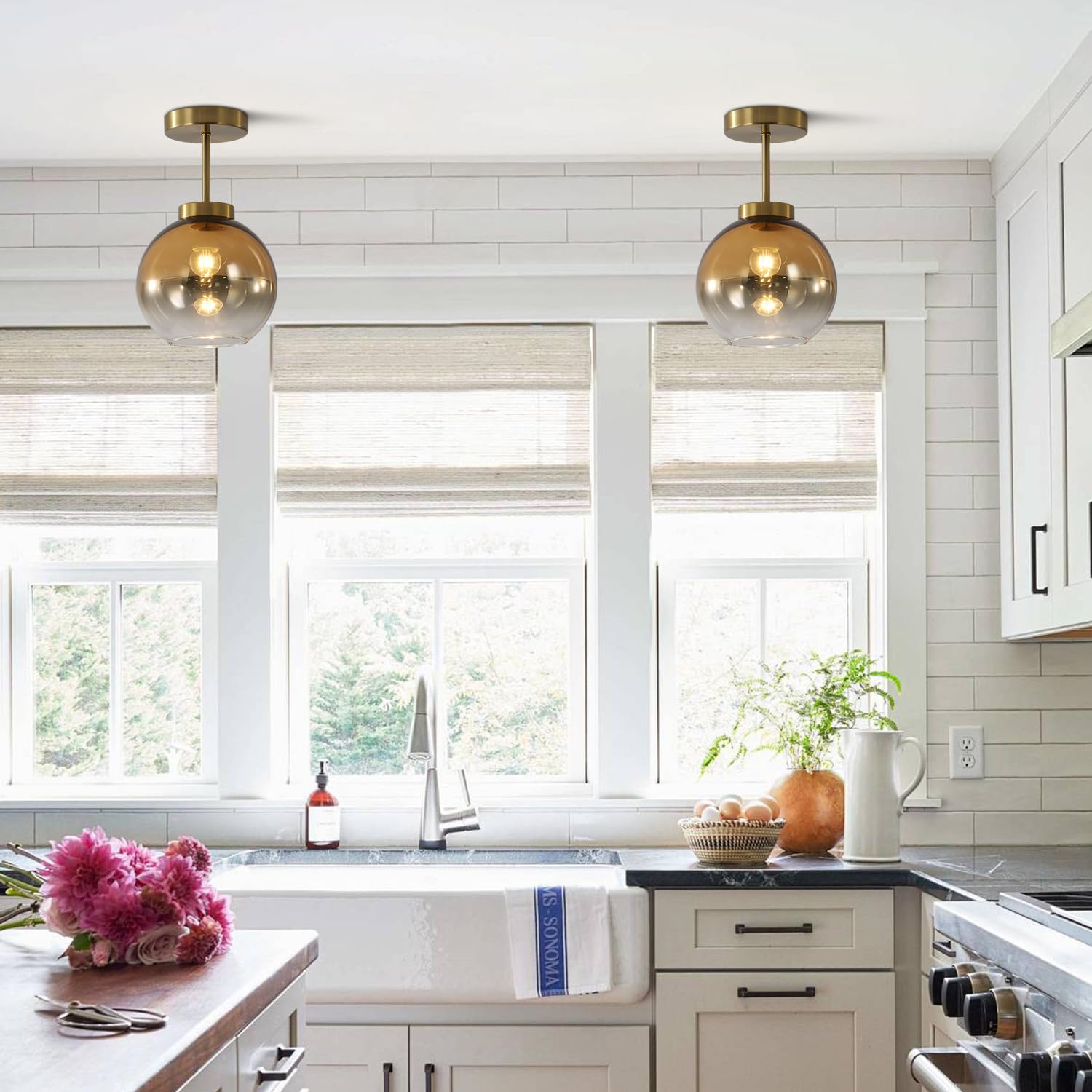 Kitchen Lights Traditional Flush Ceiling Nordic Wooden Ceiling Light