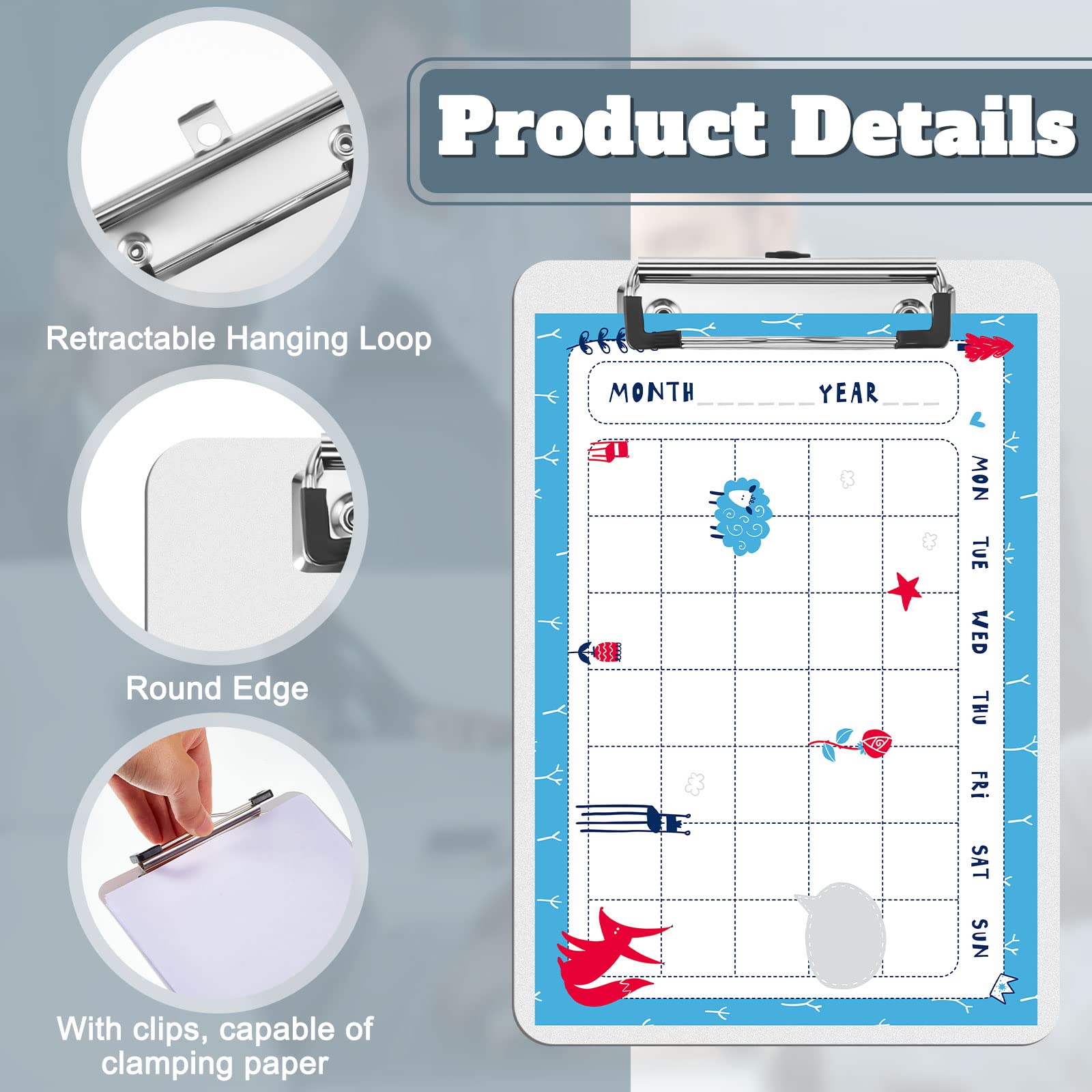 Snapklik.com : Henoyso 12 Pack A5 School Classroom Clipboard For ...