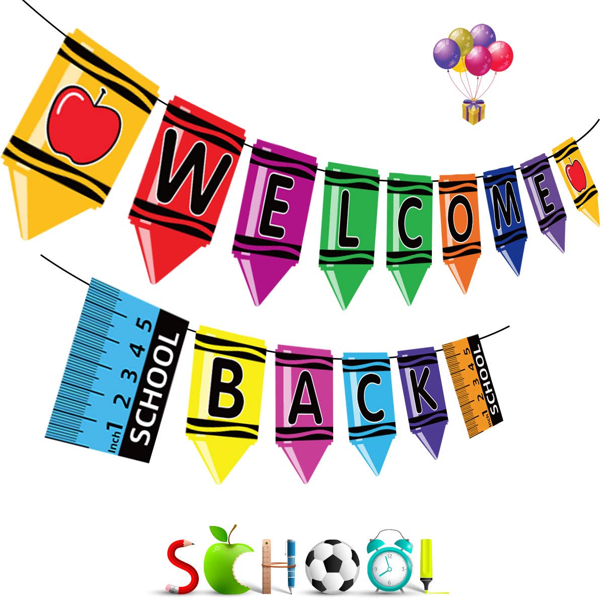 Funnlot Back To School Banner Welcome Back Banner Back To | Desertcart ...