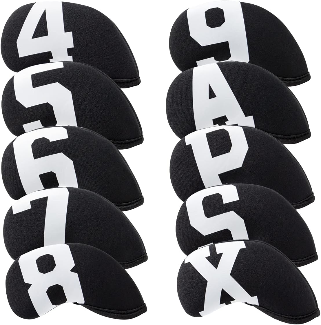 12 Pcs Golf Club Head Covers with Embroidered Labels, Leather ...