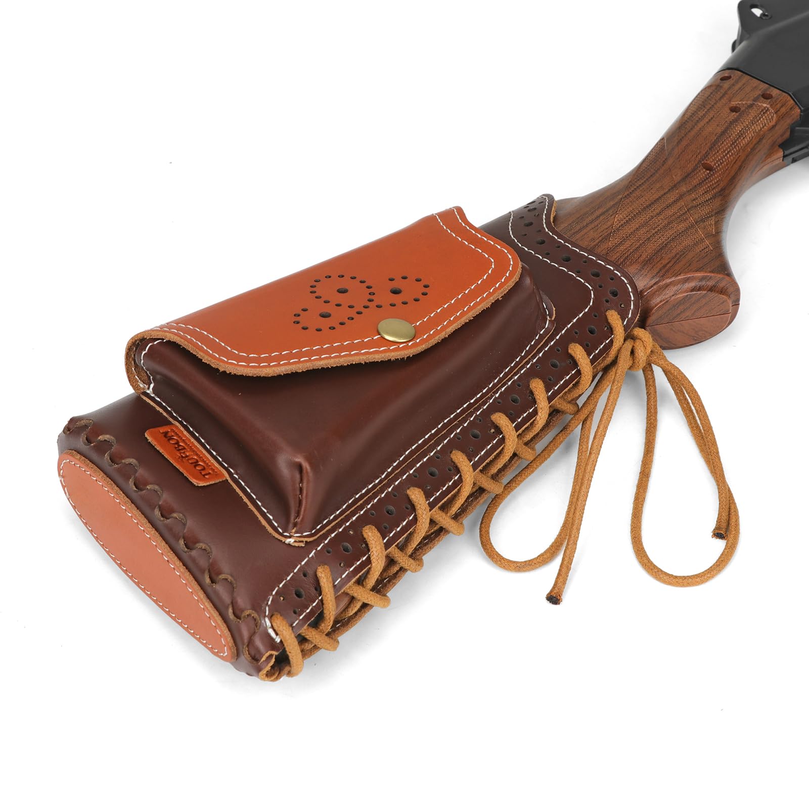 Amazon.com : TOURBON Leather Recoil Pad Shotgun Rifle Cheek Pad with ...