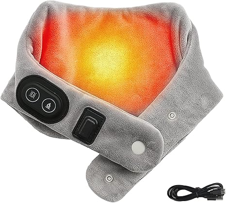 Heated Neck Wrap for Neck Pain Relief, USB Powered Neck Heating Pad ...