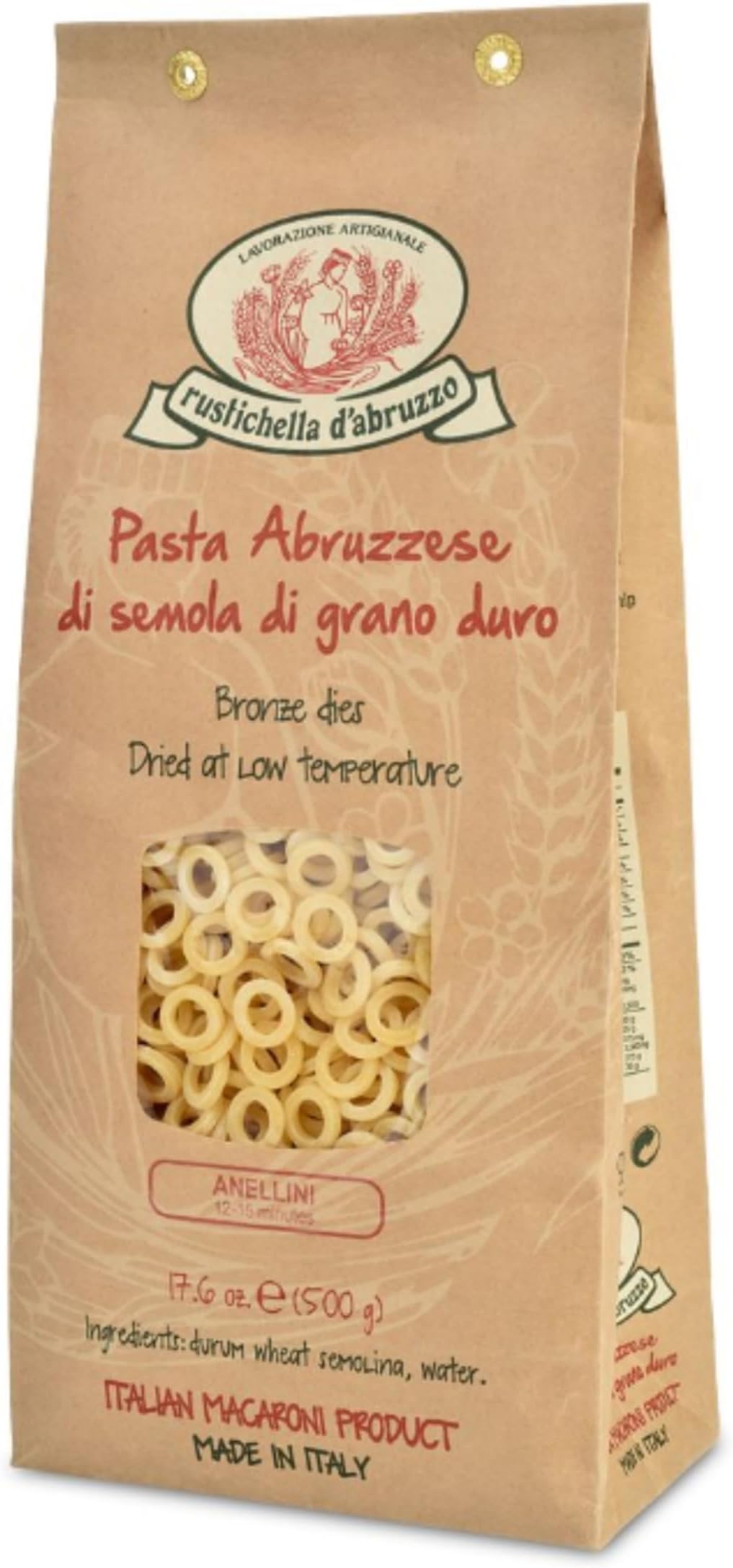 Amazon.com : Rustichella d'Abruzzo Anellini - Classic Italian Small ...