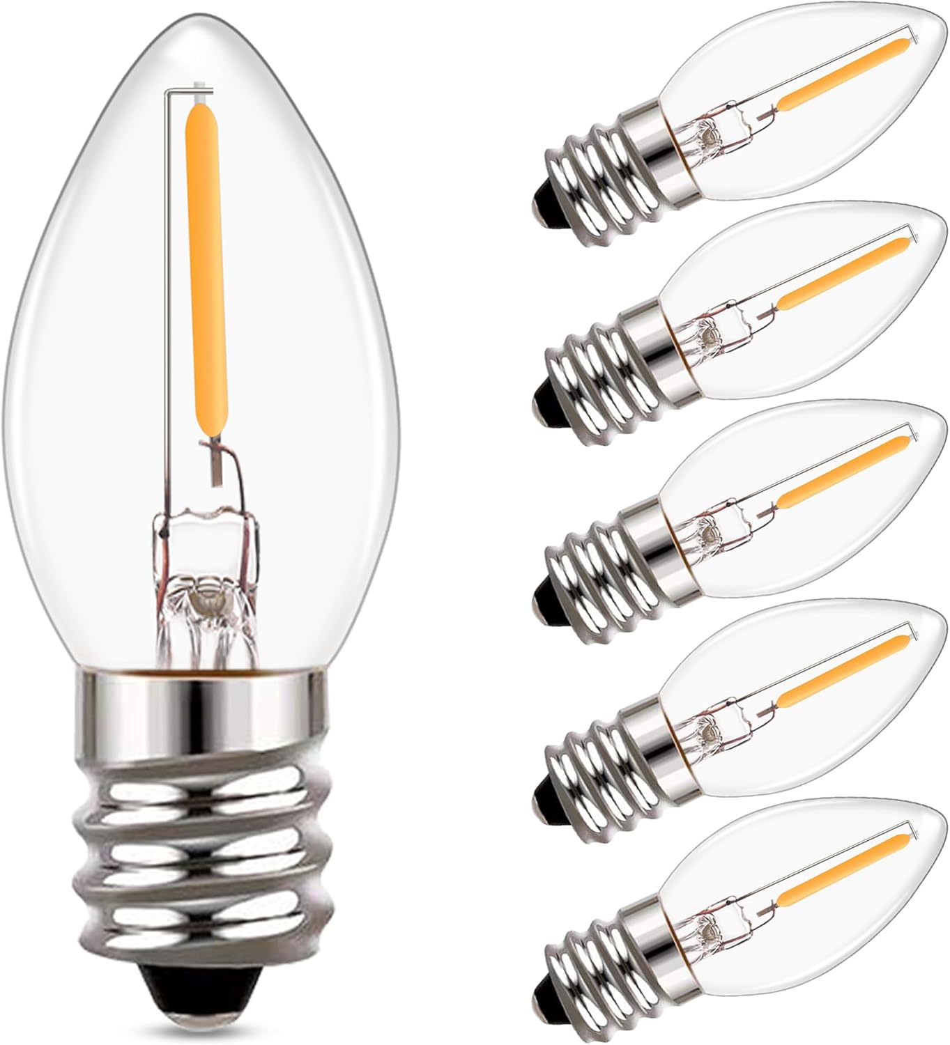 C7 LED Bulbs,0.5 Watts Filament Night Light Bulb Edison Style Sign ...