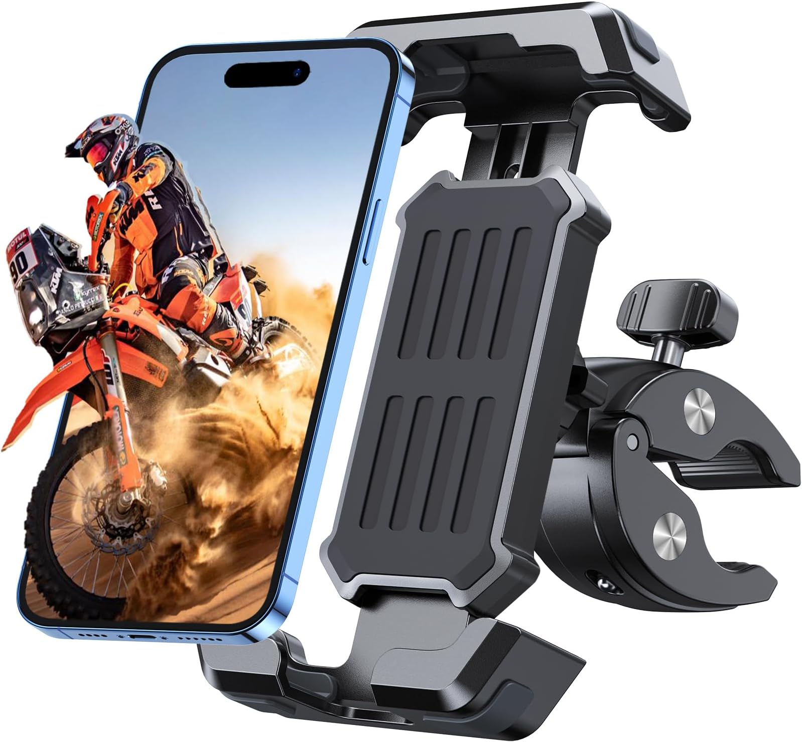 Zewwen Bike Phone Mount, [Upgraded Handlebar Clamp & Ultimate Anti ...
