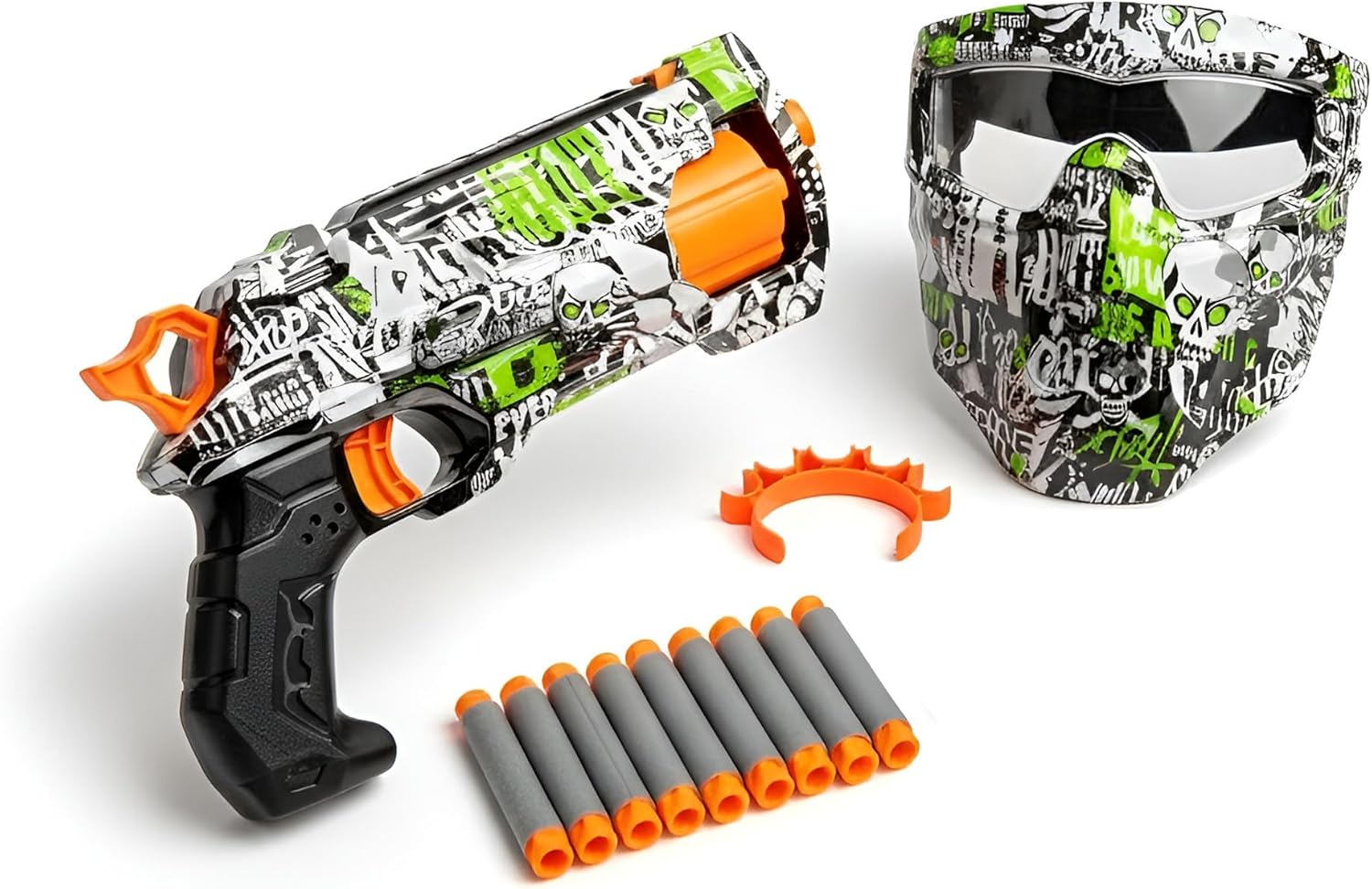 Graffiti Toy Gun With Mask Playset – Realistic Toy Gun For Kids With 12 ...