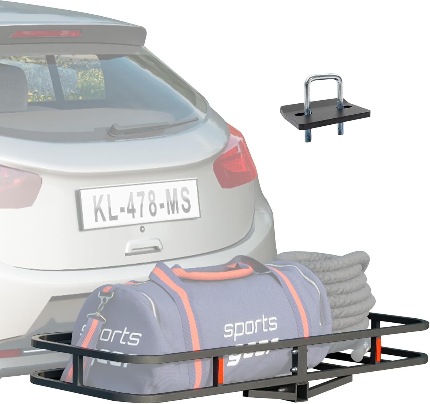 Amazon.com: Tandagy Hitch Cargo Rack 51" x 17.6" x 5" Hitch Rack 500 ...