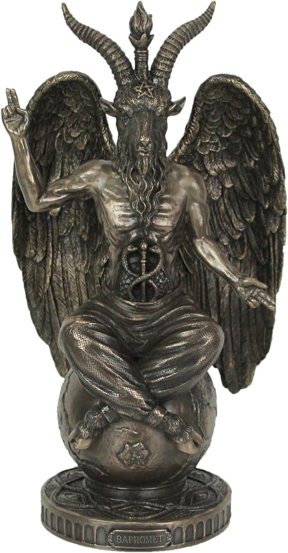 Amazon.com: Veronese Design 4 1/2" Baphomet Sitting On The Globe Resin ...