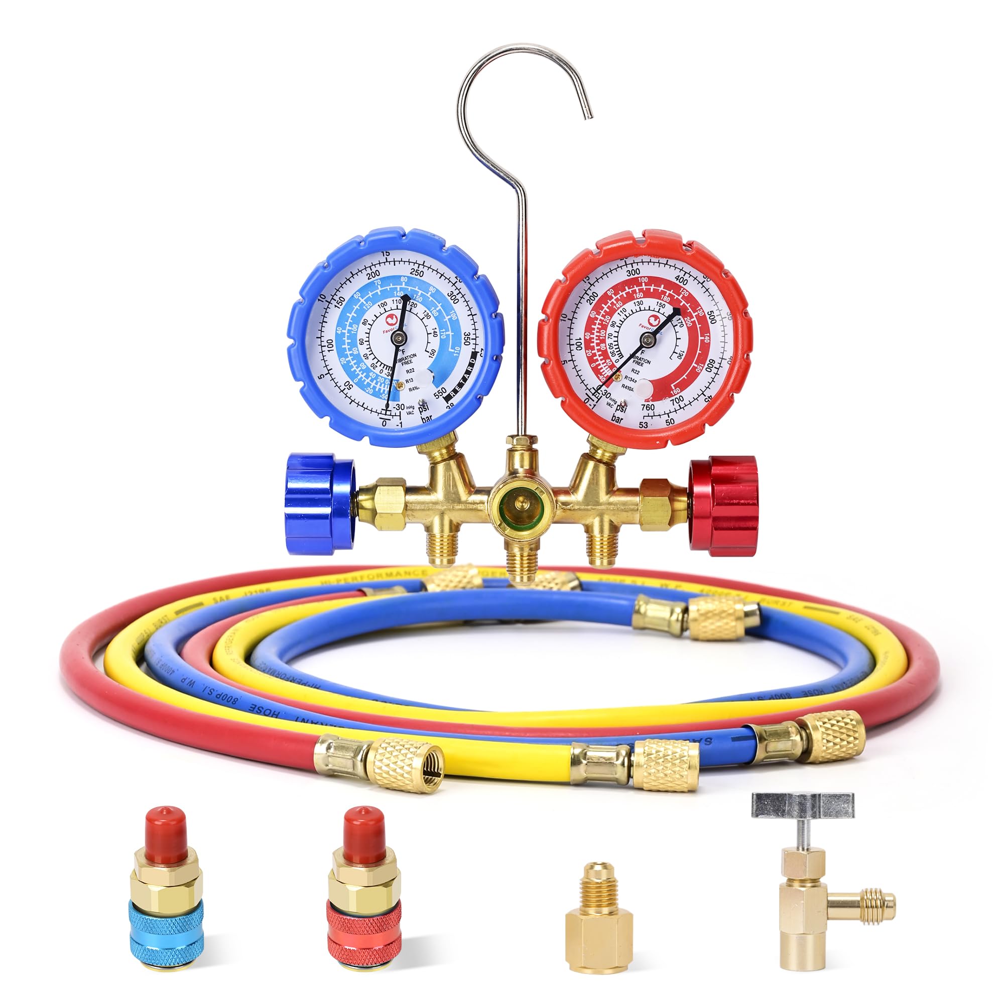 Hvac Gauges R134A AC HVAC DIAGNOSTIC TESTING CHARGING MANIFOLD GAUGE ...