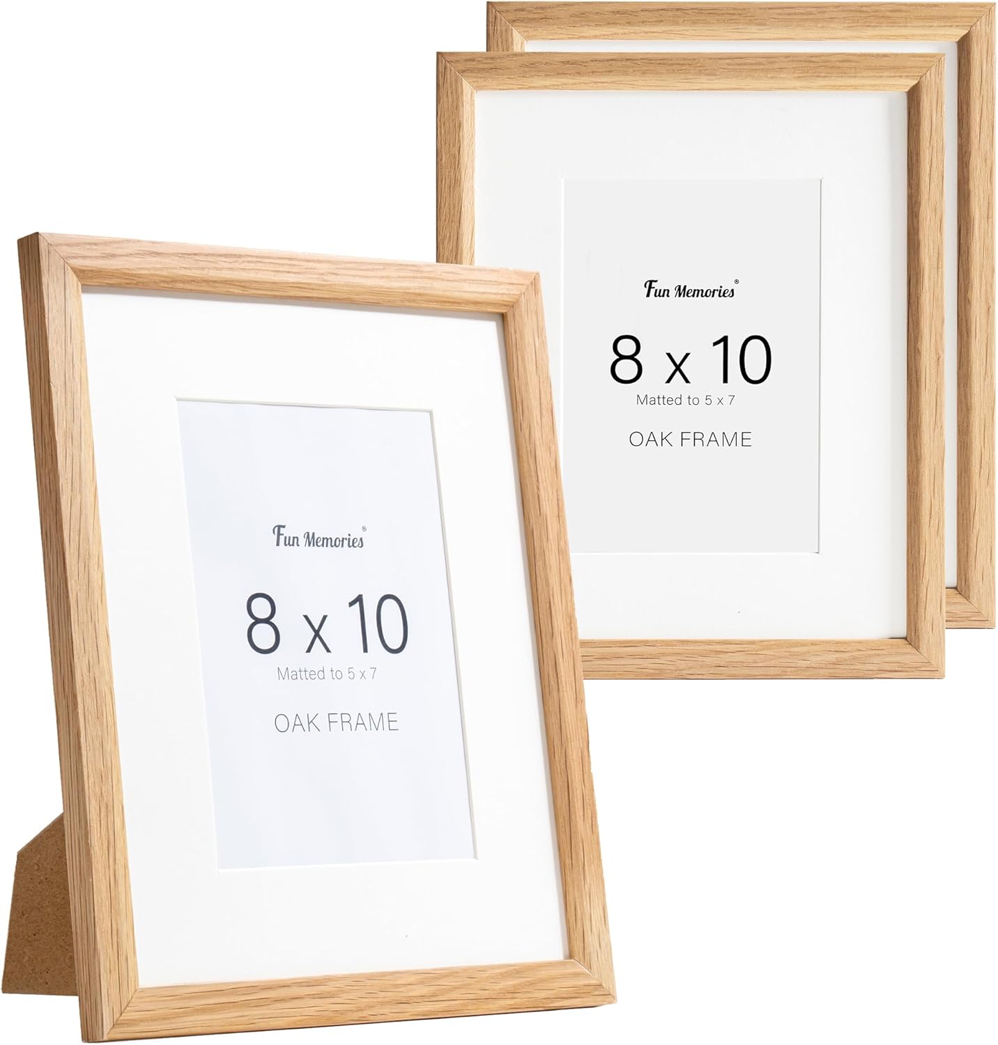 Amazon.com - 8x10 Oak Picture Frame for Wall, 8x10 Frame with Matted to ...