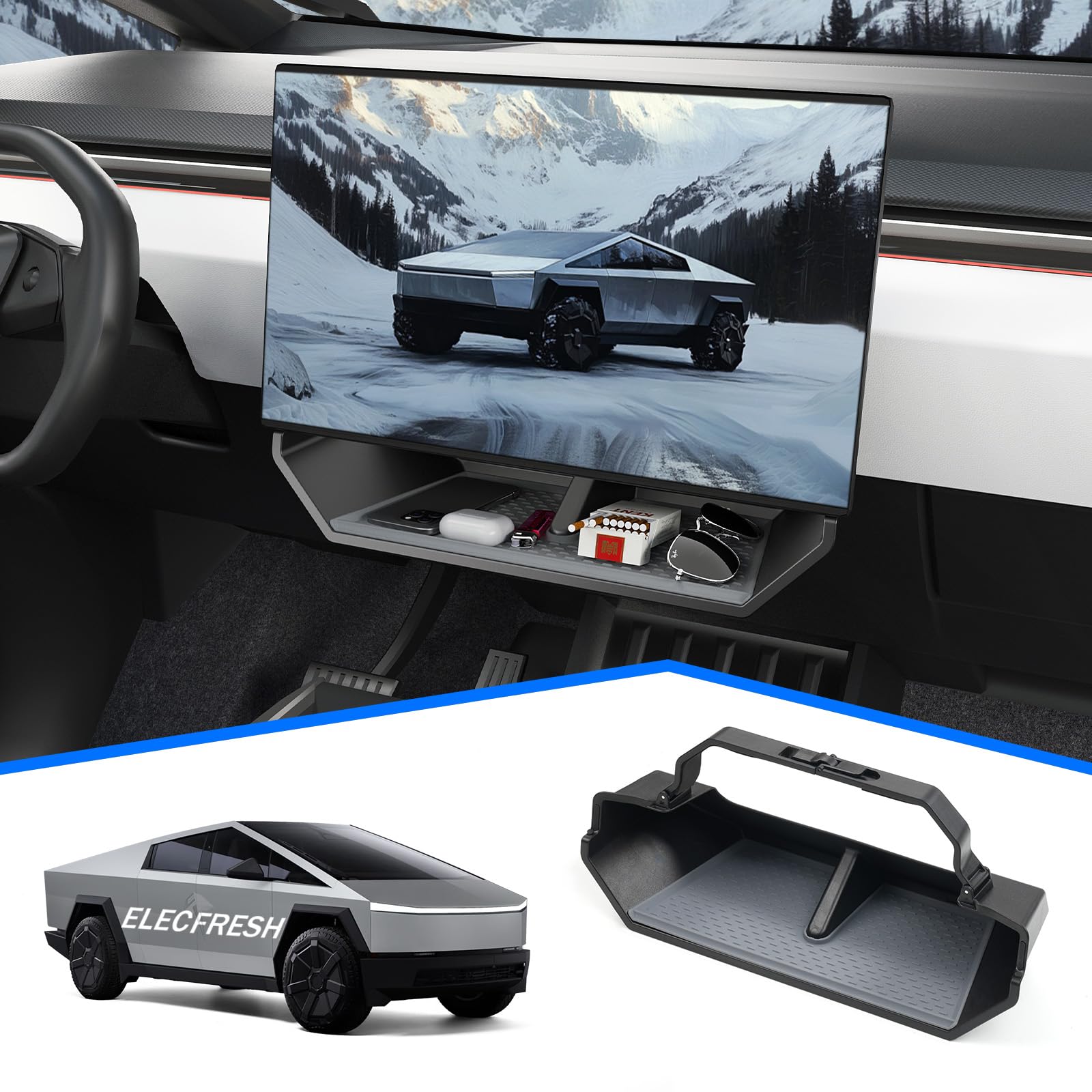 Cyber Truck NEW For 2024 Tesla Cybertruck Center Console Organizer ...