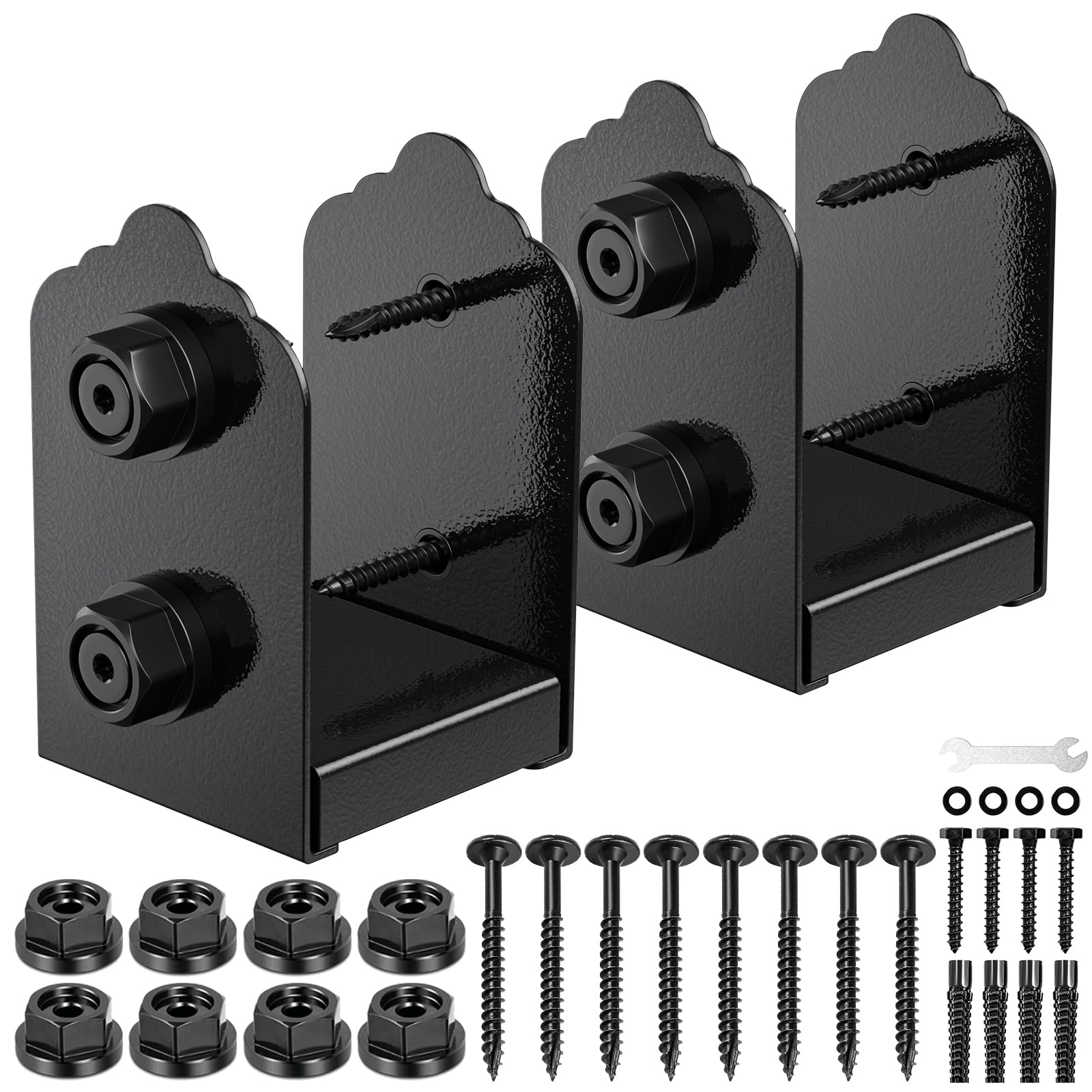 Snapklik.com : 4 X 4 Post Base, 2Pcs Stainless Steel Adjustable Post ...