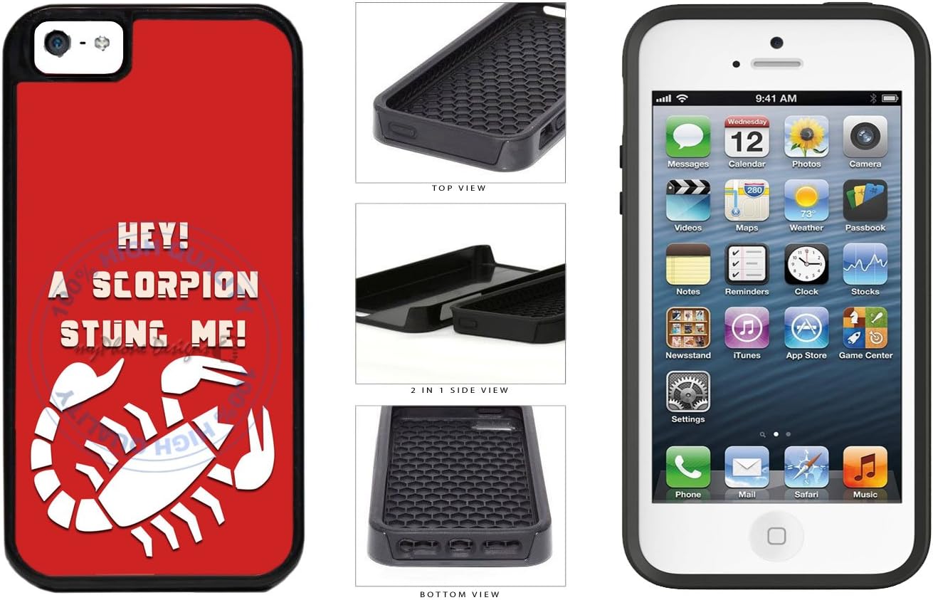 Amazon.com: Hey A Scorpion Stung Me With Red Background 2-Piece Dual ...