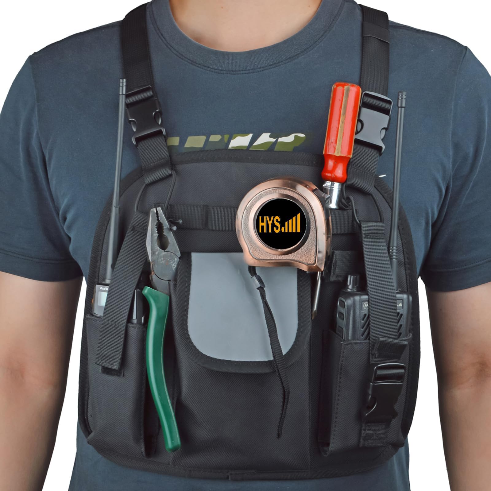 Amazon.com: HYS Double Radio Chest Harness, Shoulder Holster Chest Pack ...